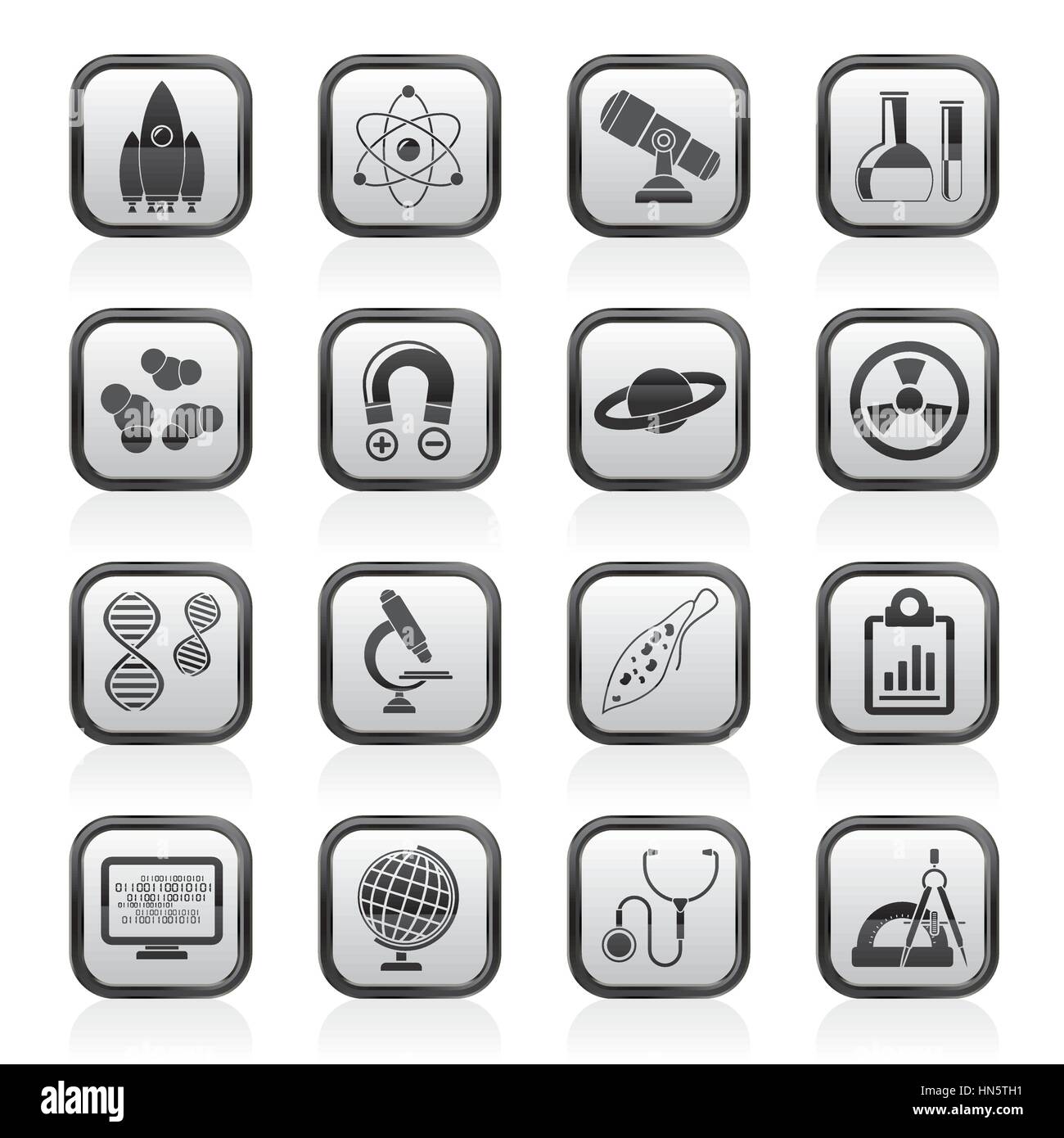 Science, Research and Education Icons Stock Vector Image & Art - Alamy