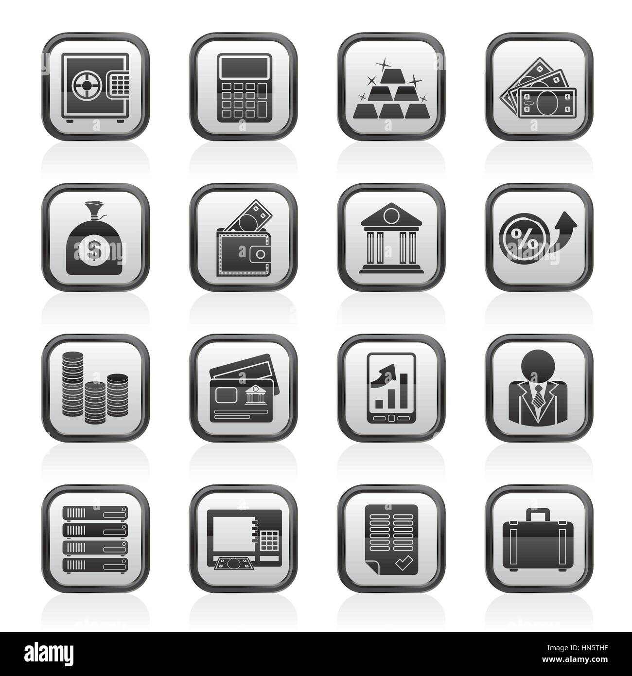 Bank and Finance Icons Stock Vector Image & Art - Alamy