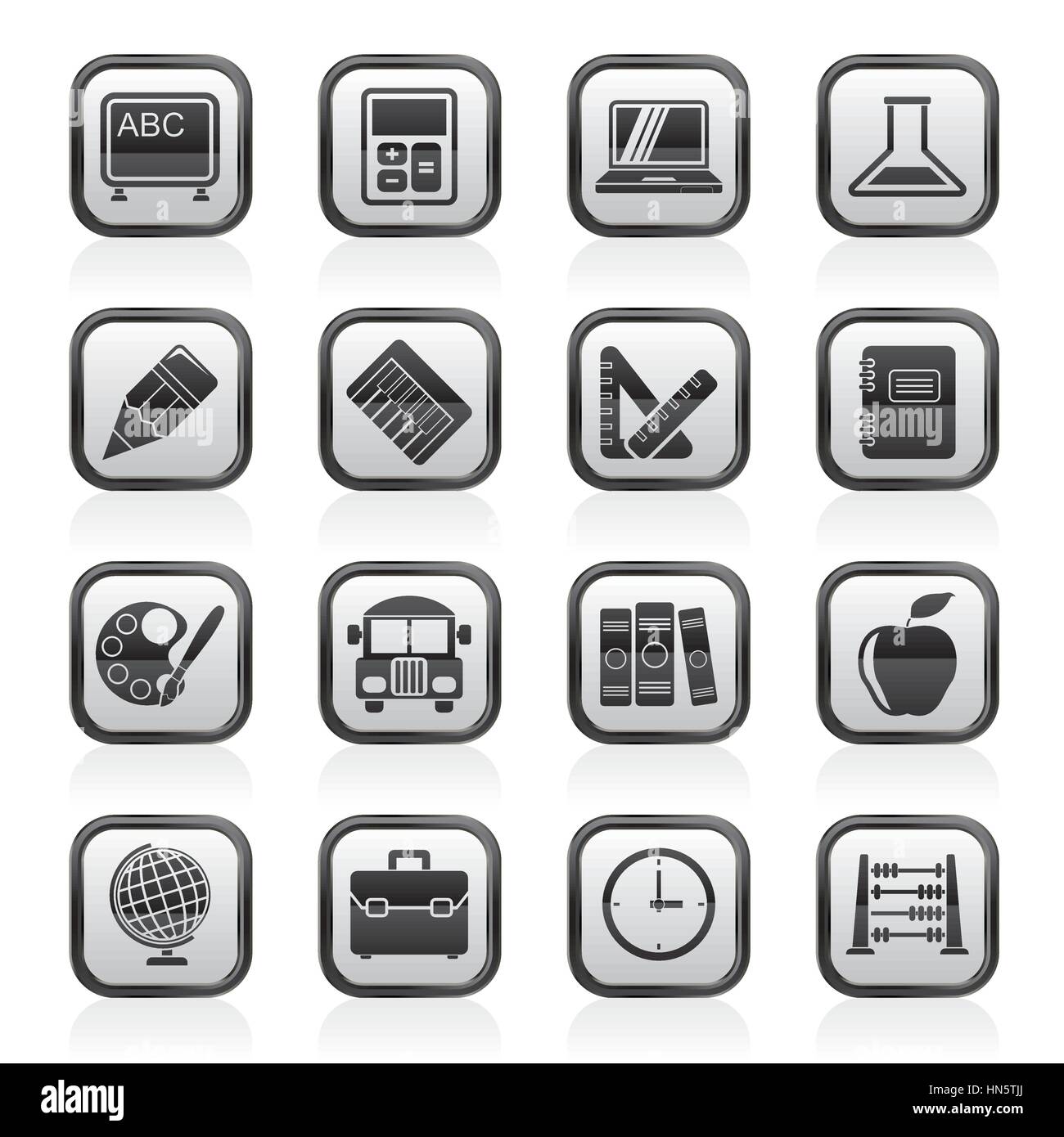 School and education icons Stock Vector Image & Art - Alamy