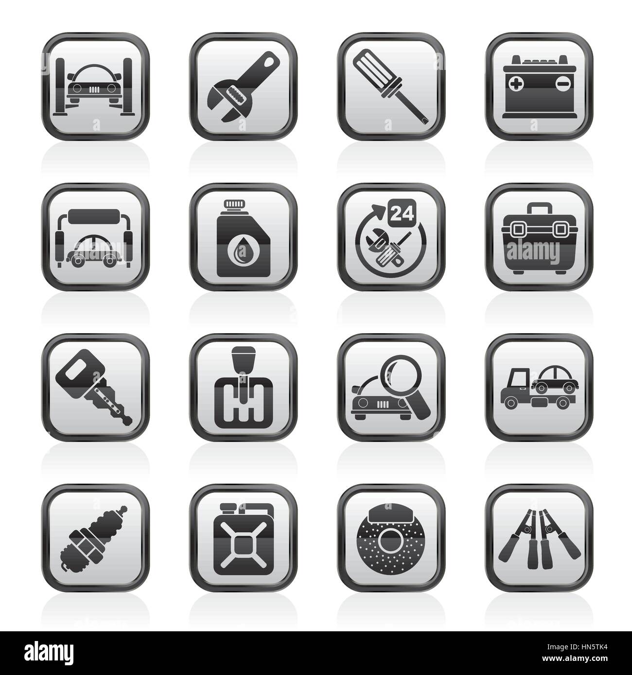 Car parts and services icons Stock Vector Image & Art - Alamy