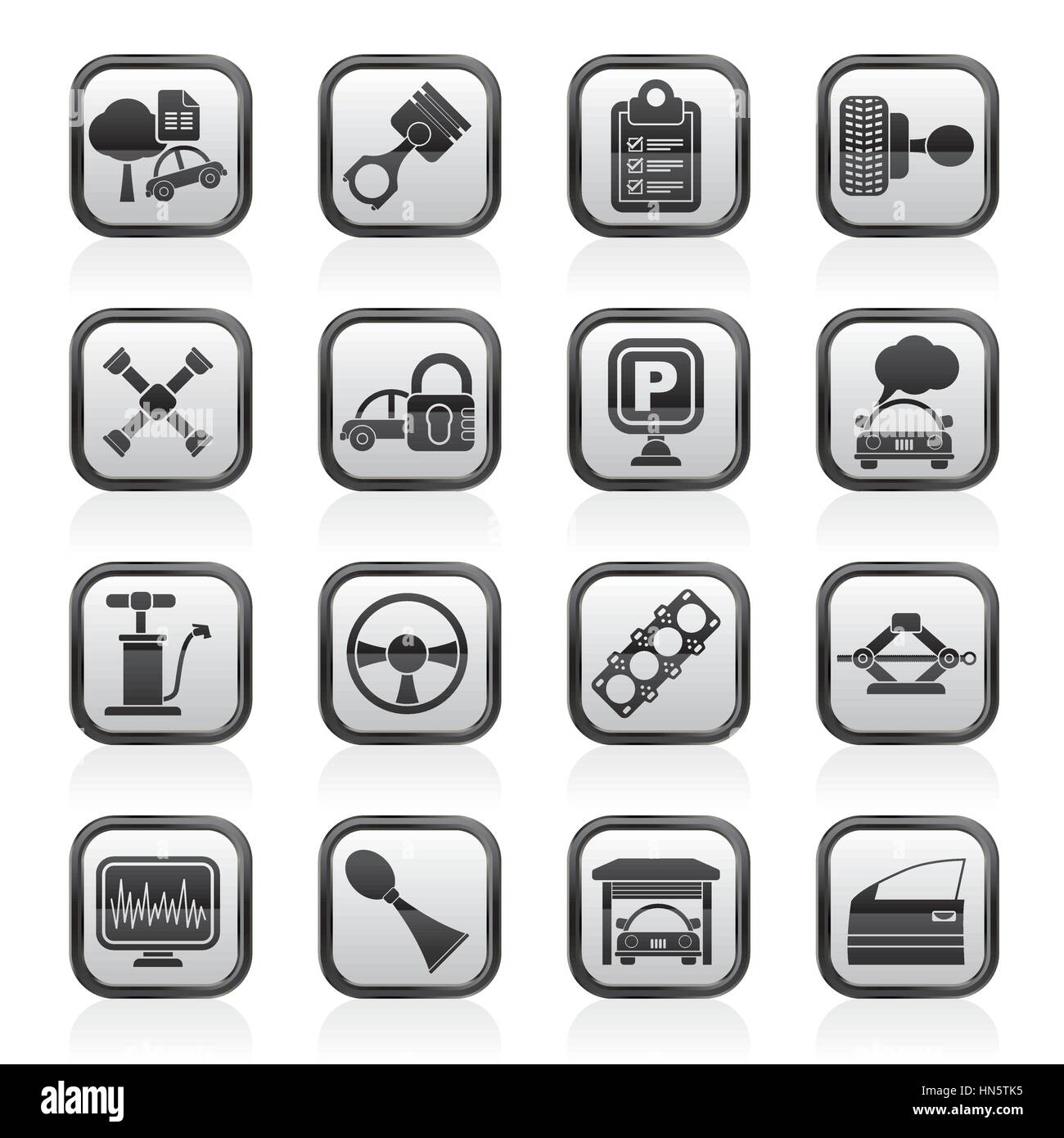 Car parts and services icons Stock Vector Image & Art - Alamy