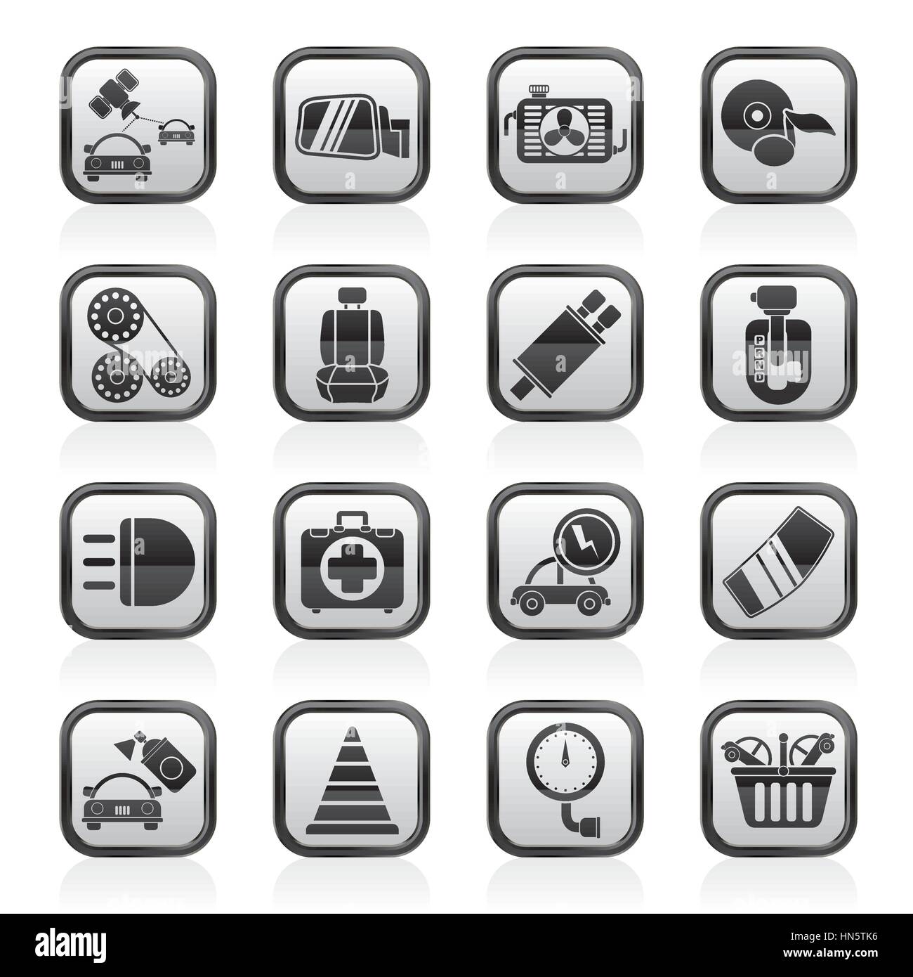 Car parts and services icons Stock Vector Image & Art - Alamy