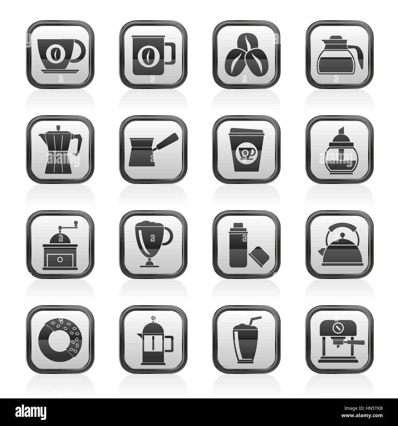 different types of coffee industry icons Stock Vector Image & Art - Alamy