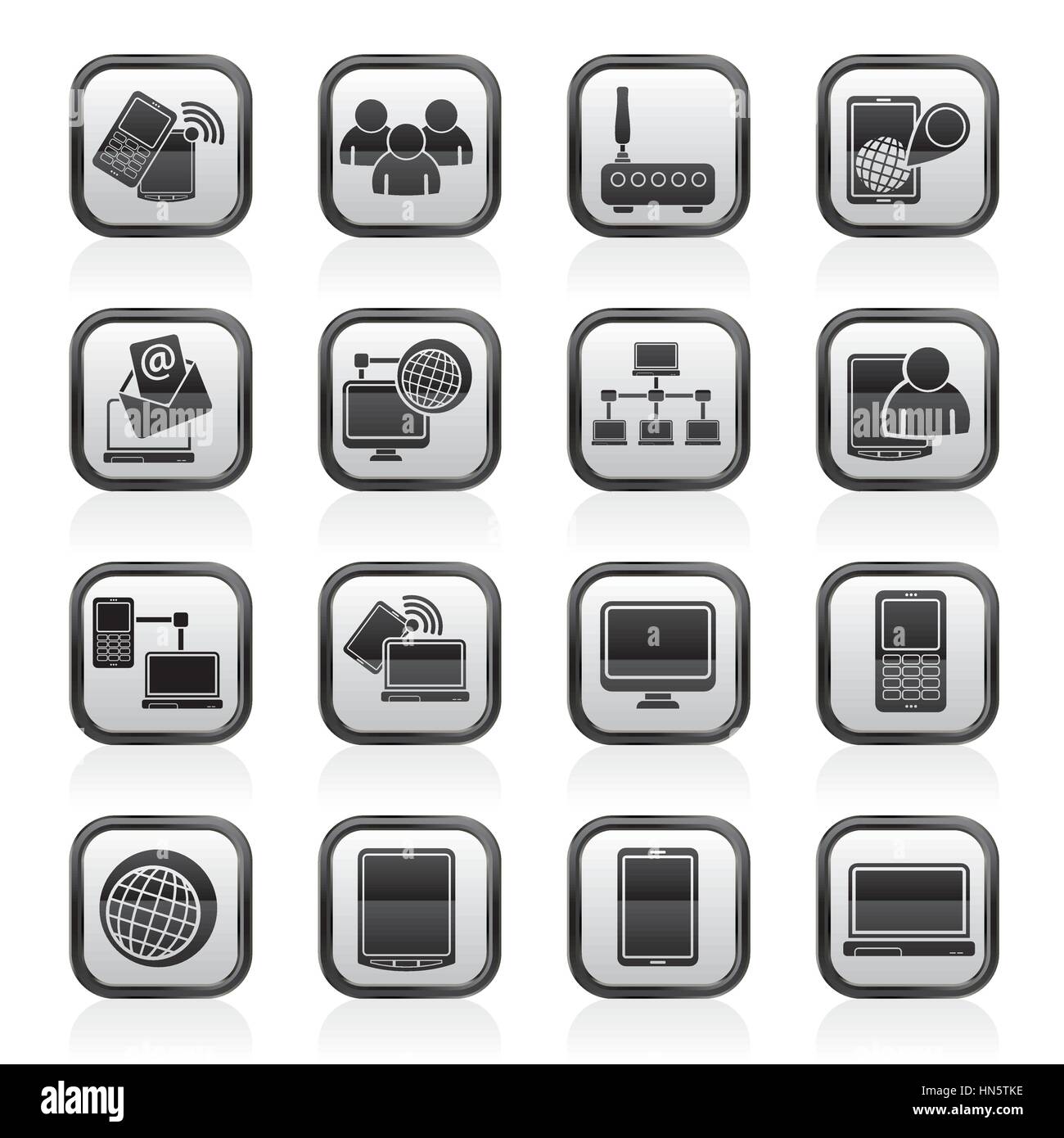 Communication and technology equipment icons Stock Vector Image & Art ...
