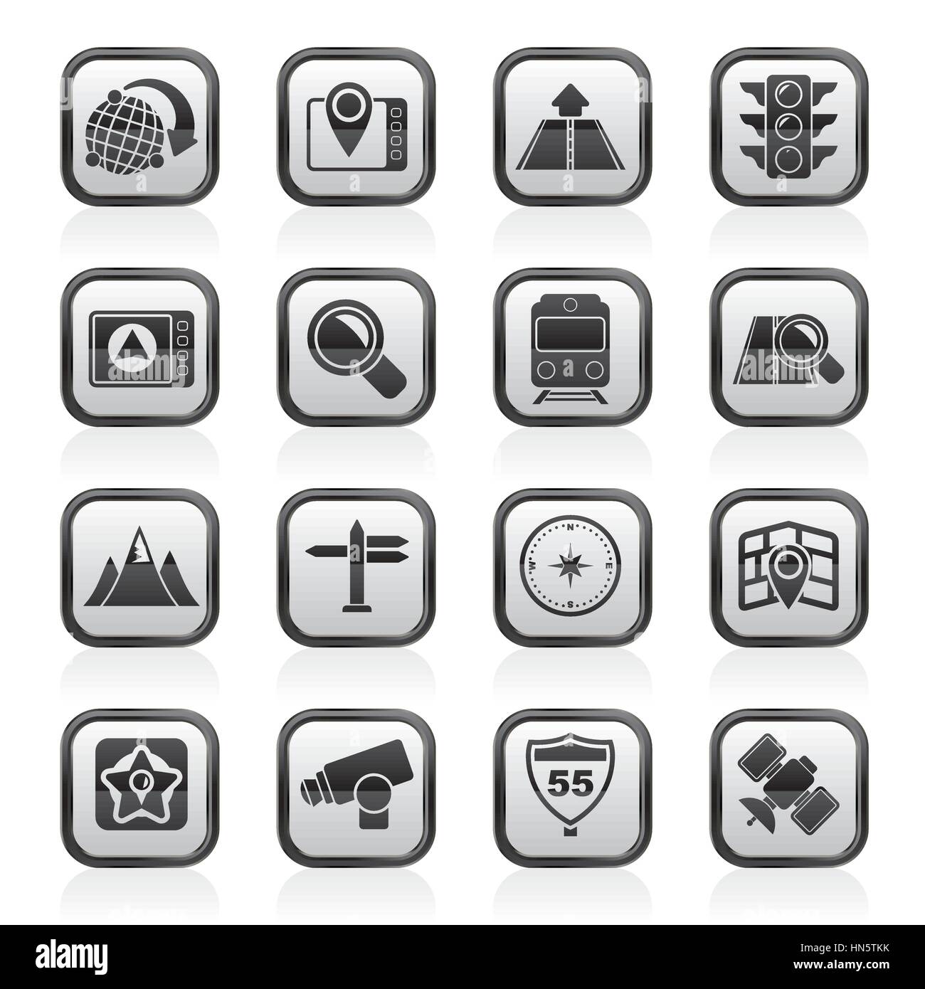 Map, navigation and Location Icons Stock Vector Image & Art - Alamy