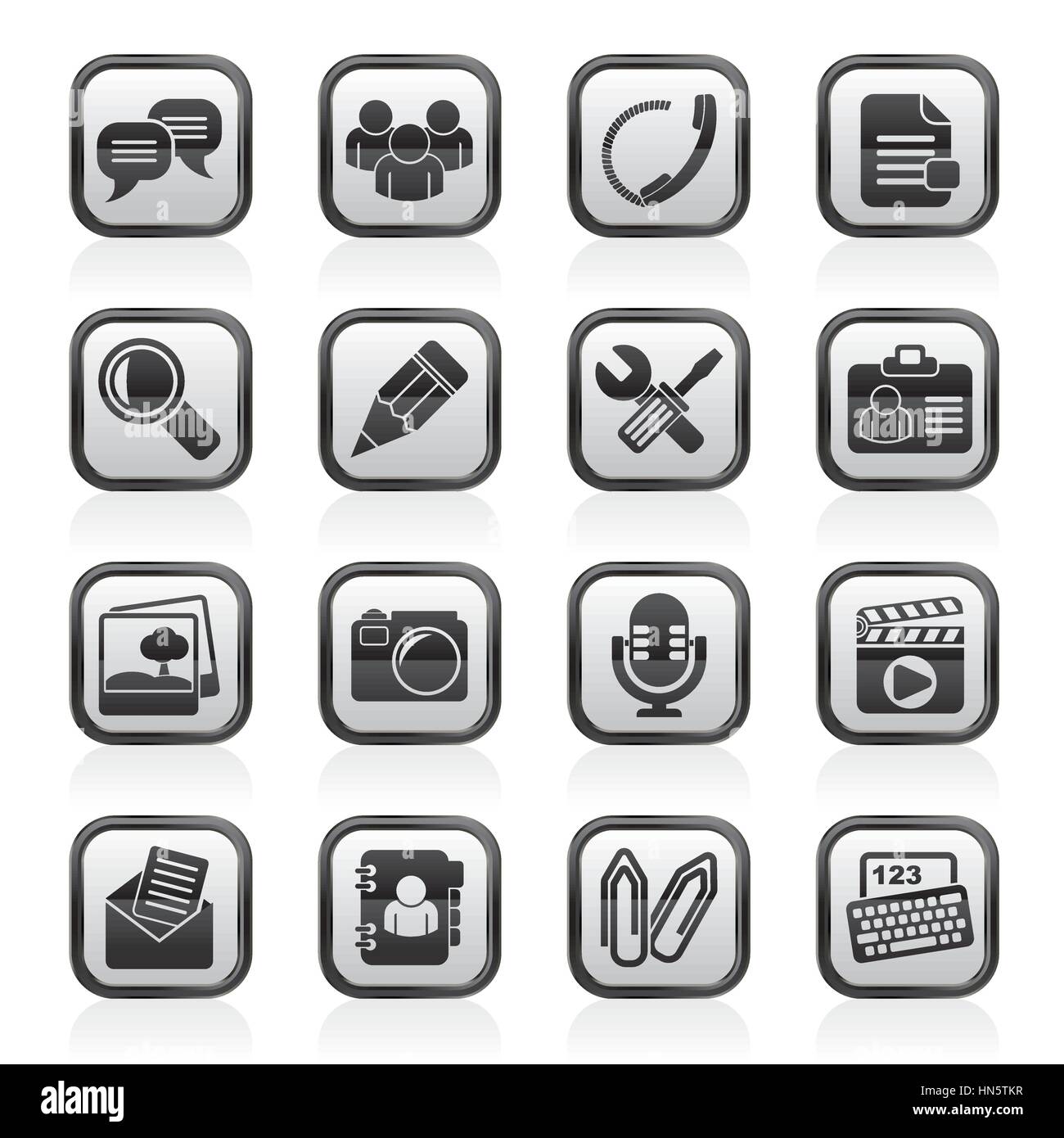 Chat Application and communication Icons Stock Vector Image & Art - Alamy