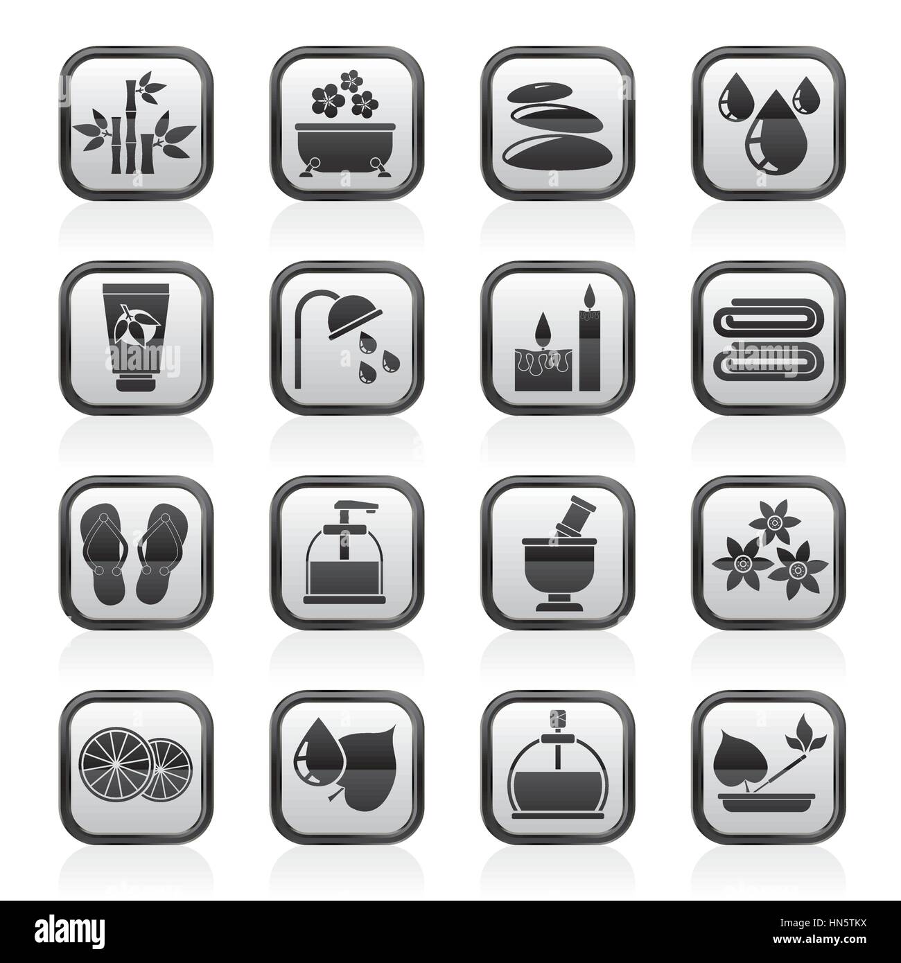 Spa and relax objects icons Stock Vector Image & Art - Alamy