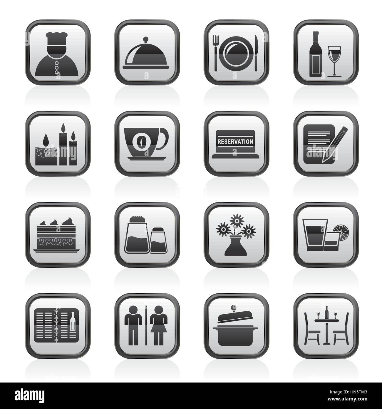 Restaurant, cafe and bar icons Stock Vector Image & Art - Alamy