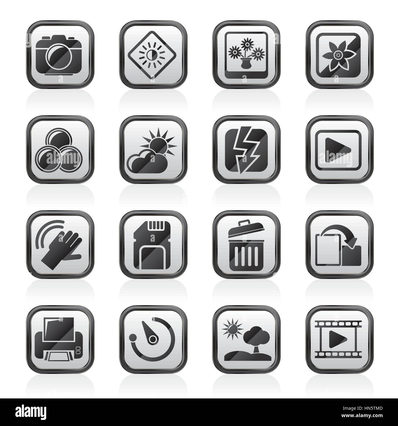 Photography and Camera Function Icons Stock Vector Image & Art - Alamy
