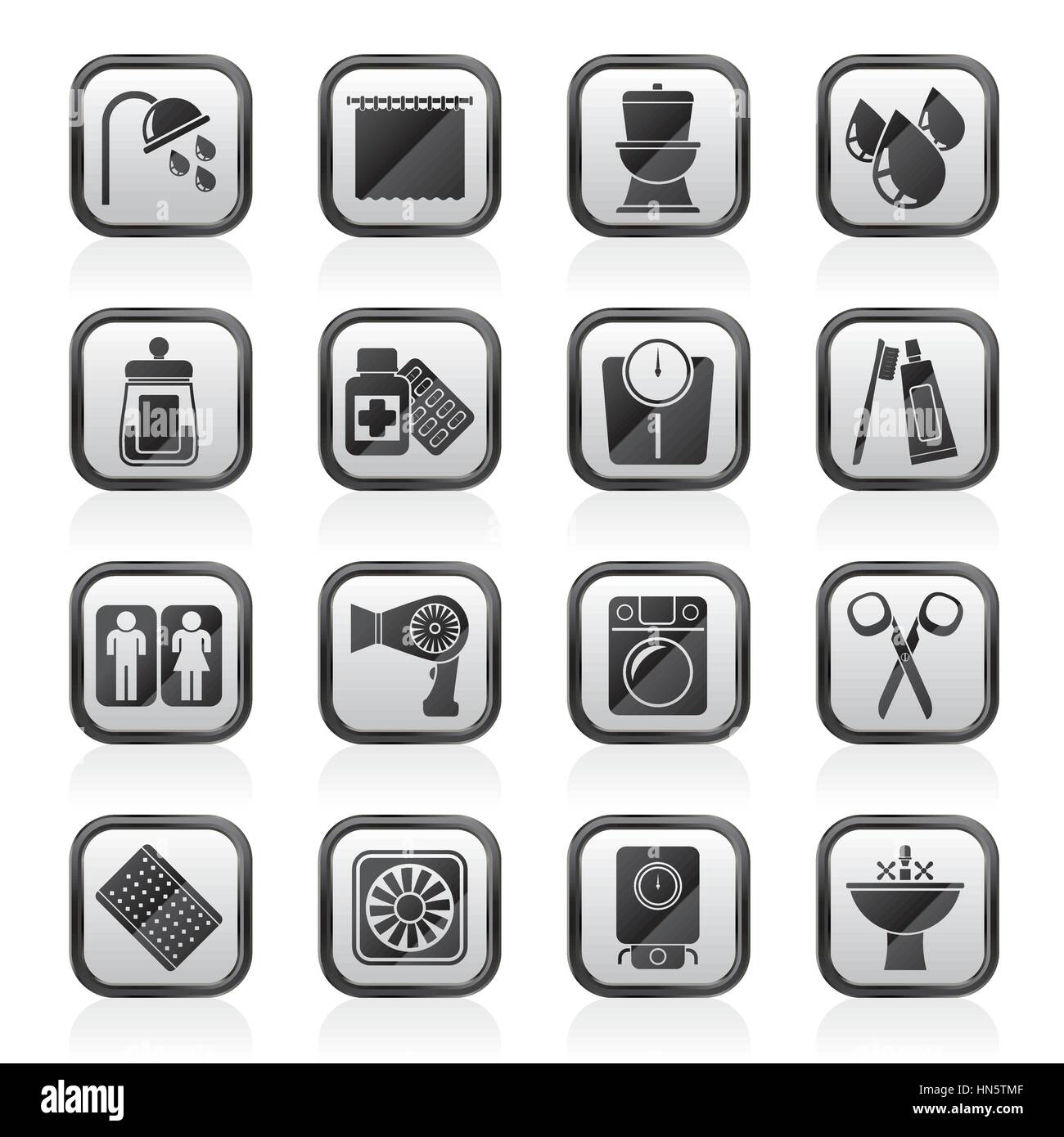 Shower bathroom curtain Cut Out Stock Images & Pictures - Alamy