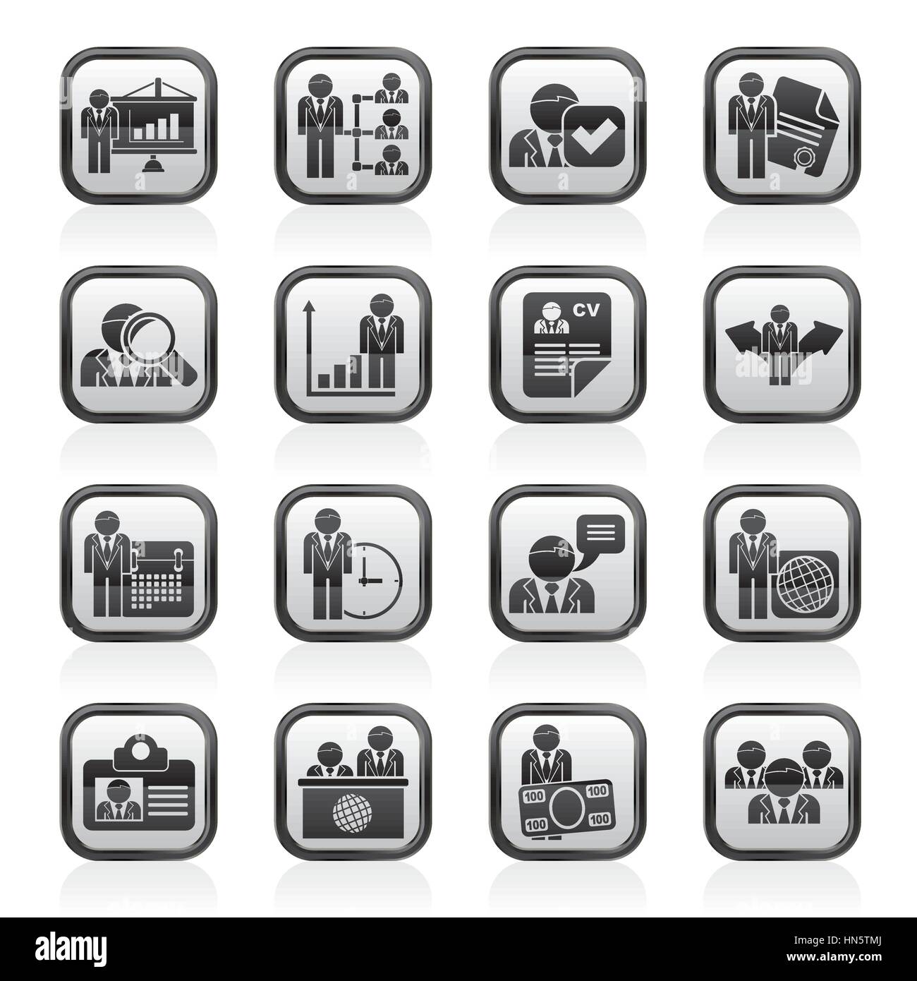 Human resource and employment icons Stock Vector Image & Art - Alamy