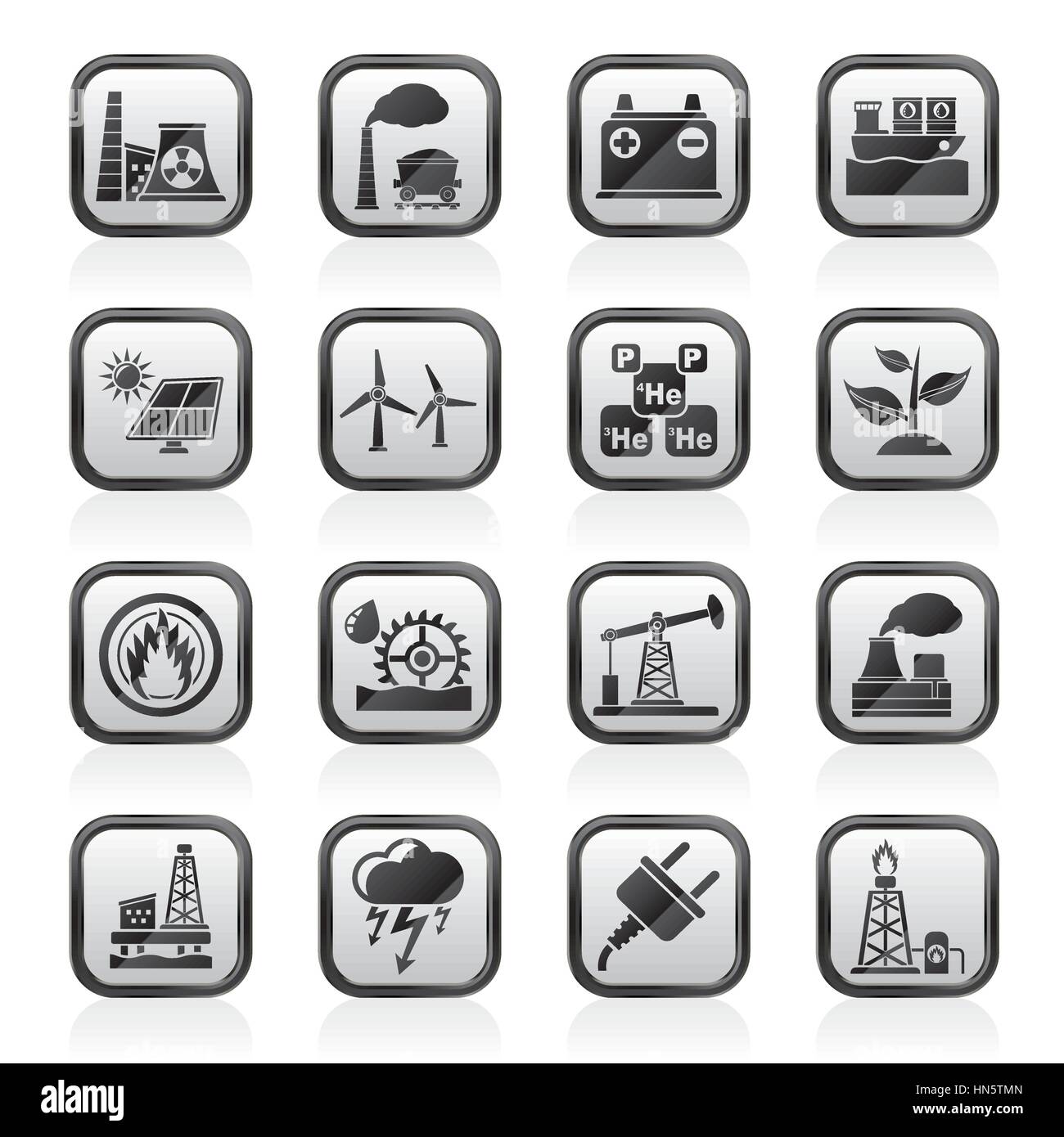 Electricity and Energy source icons Stock Vector Image & Art - Alamy