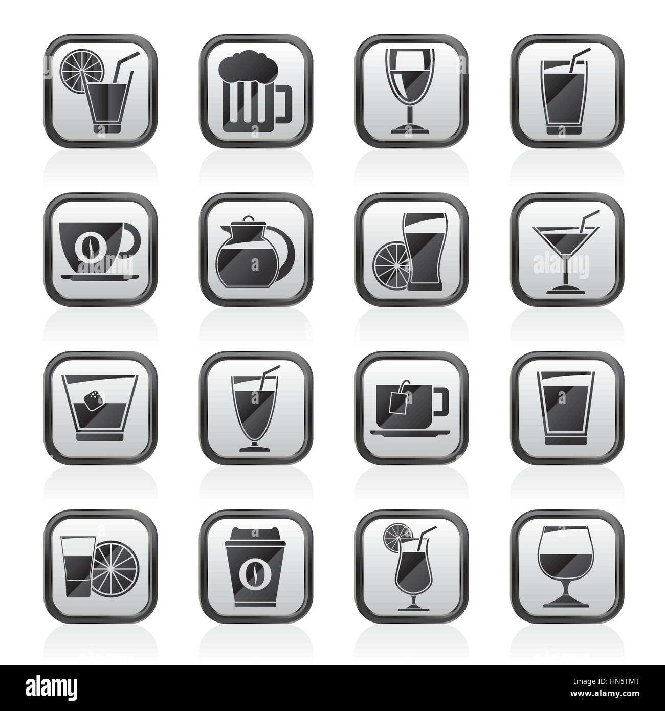 drinks and beverages icons Stock Vector Image & Art - Alamy