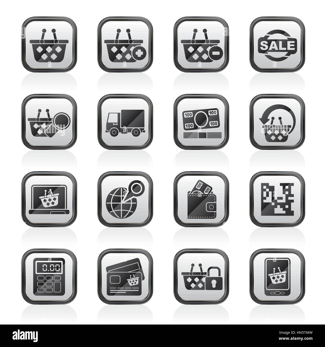shopping and retail icons Stock Vector Image & Art - Alamy