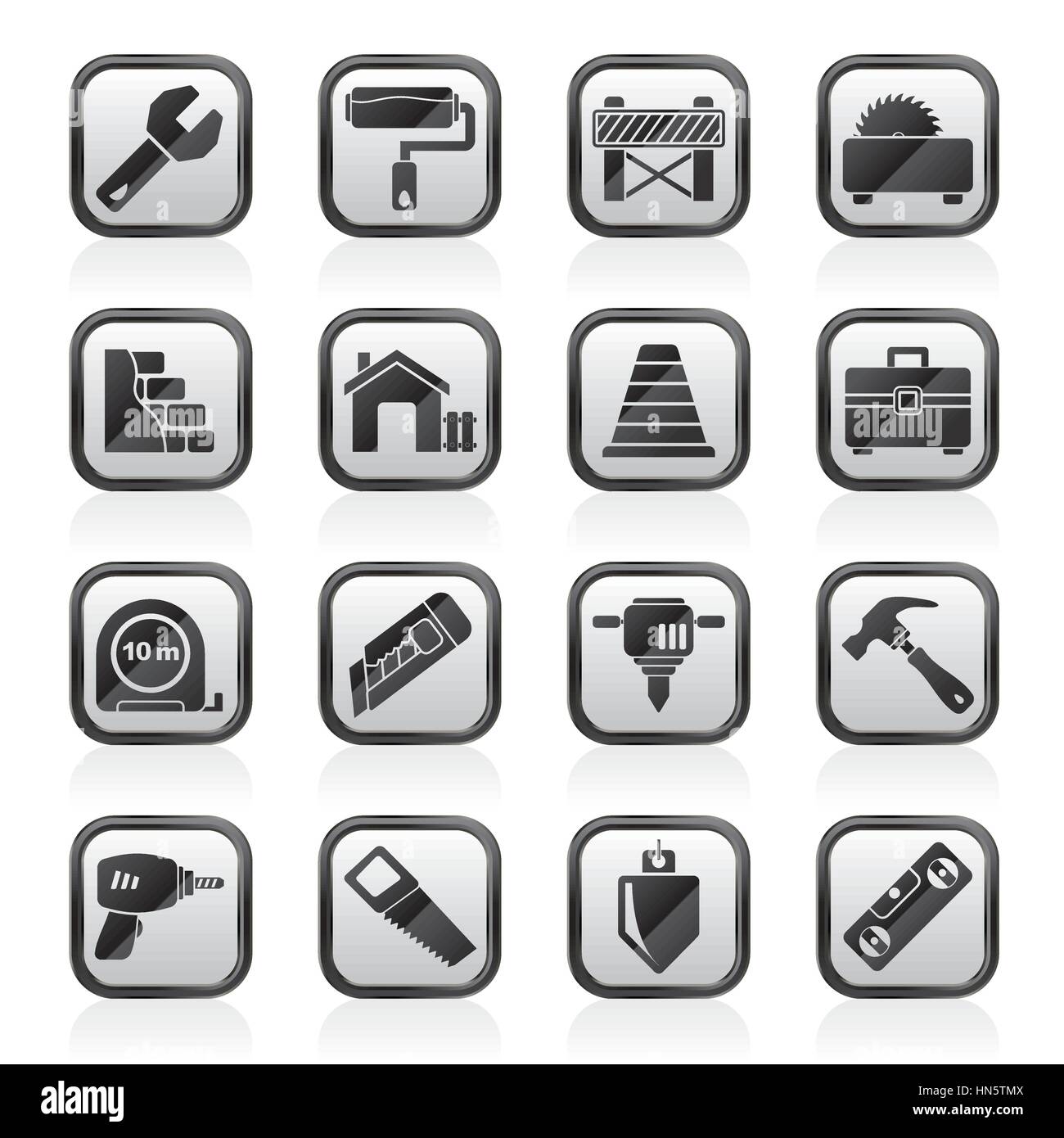 Building and construction icons Stock Vector Image & Art - Alamy