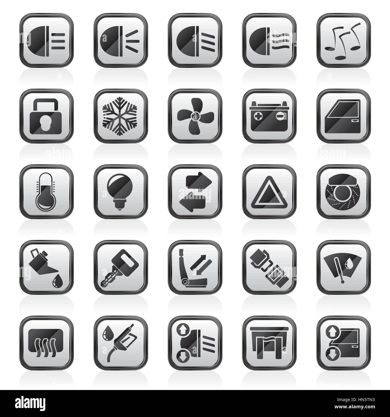 Car interface sign and icons Stock Vector Image & Art - Alamy