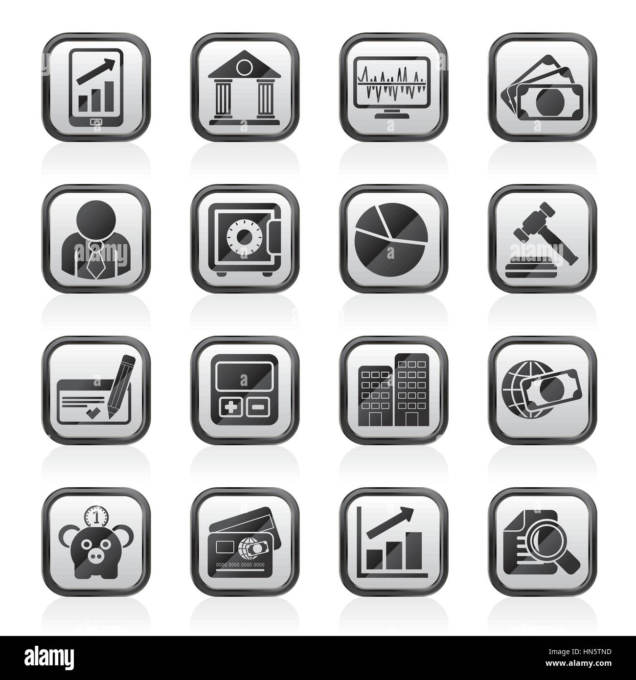 Business, finance and bank icons Stock Vector Image & Art - Alamy