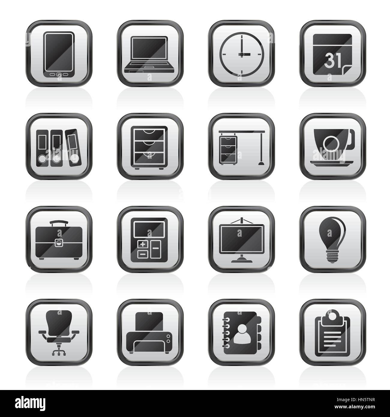 Business and office Icons Stock Vector Image & Art - Alamy