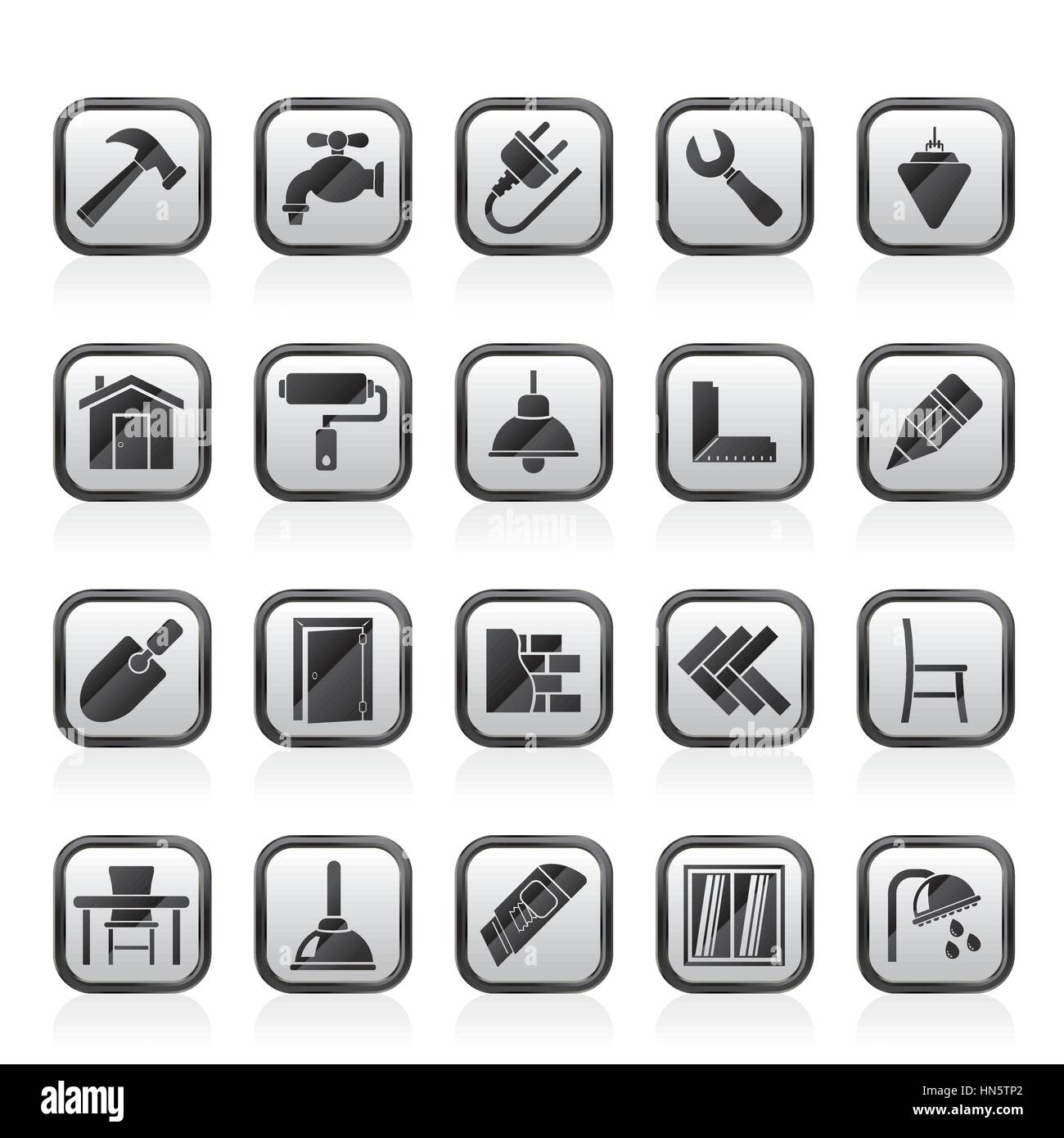 Building and home renovation icons Stock Vector Image & Art - Alamy