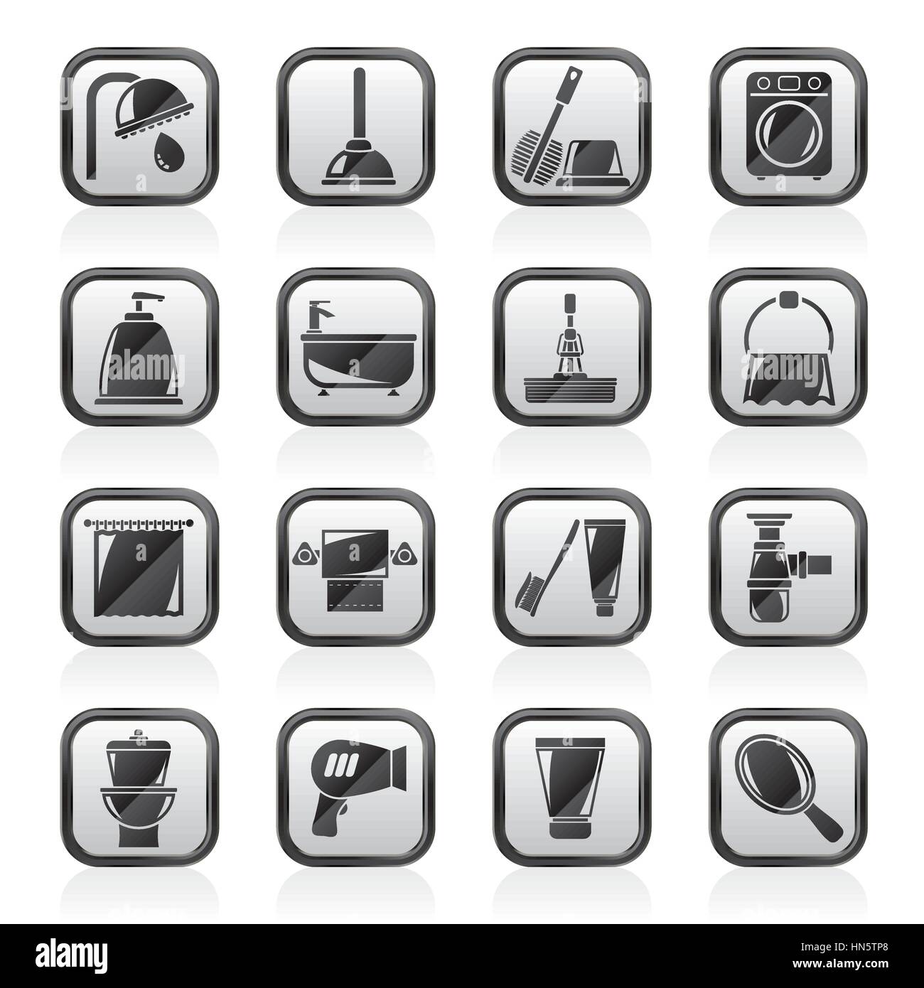 Cleaning bathroom toilet seat Stock Vector Images - Alamy