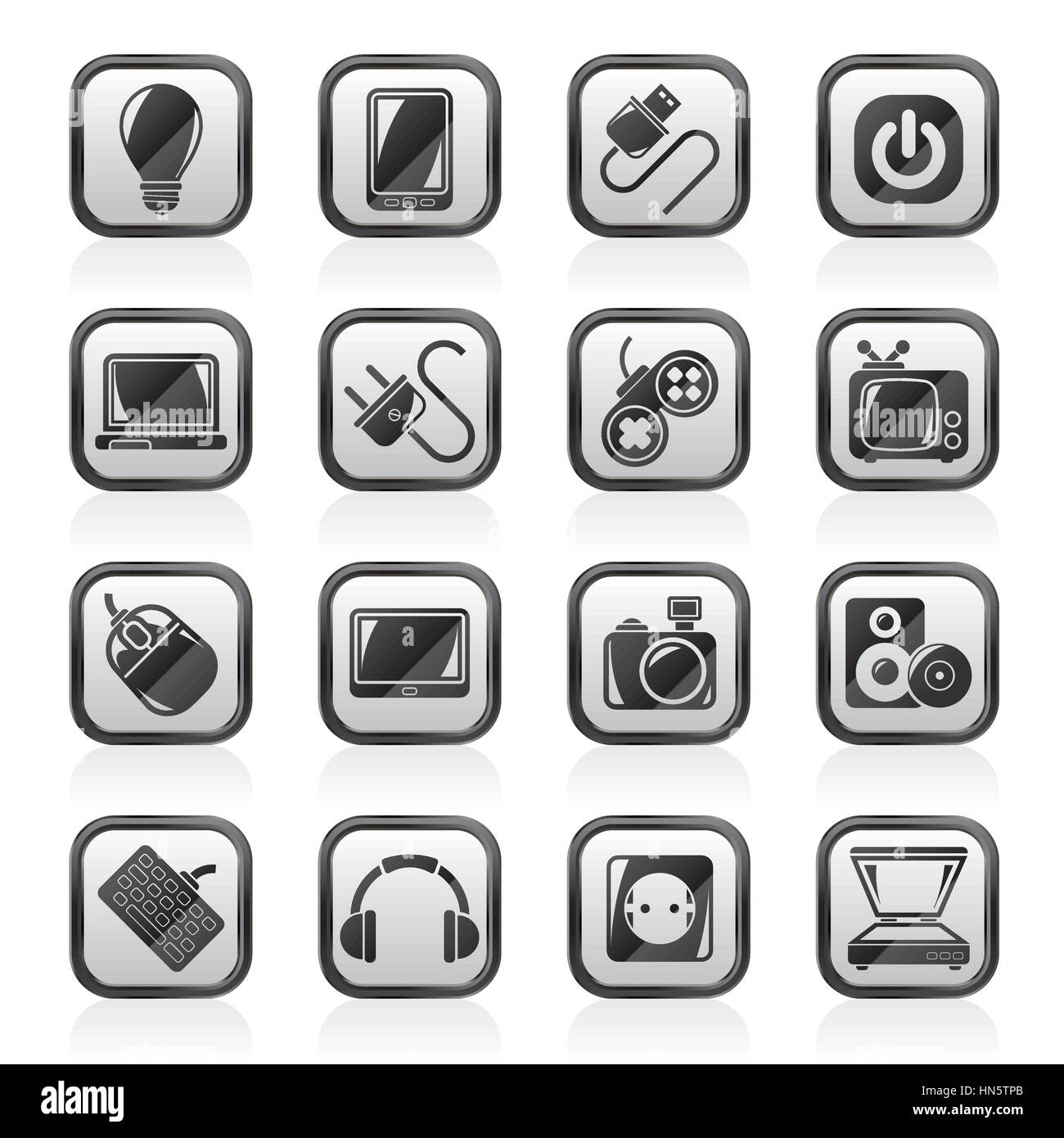 Electronic Devices objects icons Stock Vector Image & Art - Alamy