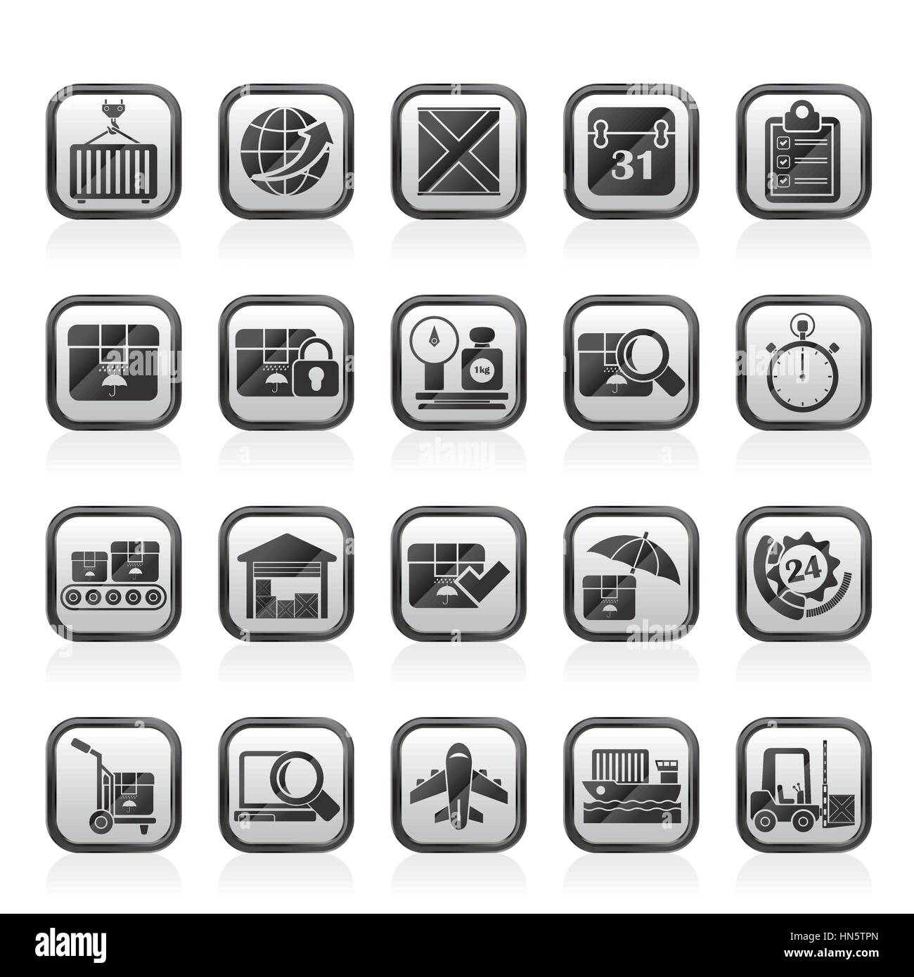 Logistic and Shipping icons Stock Vector Image & Art - Alamy