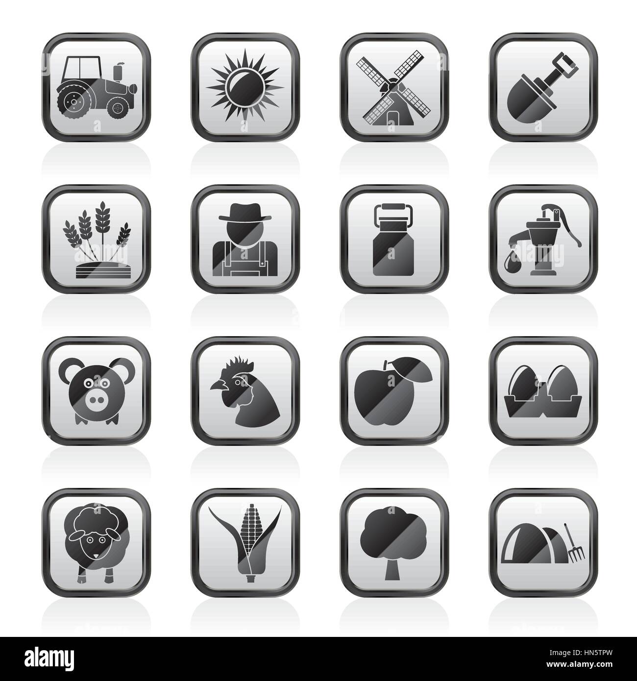 Agriculture and farming icons Stock Vector Image & Art - Alamy