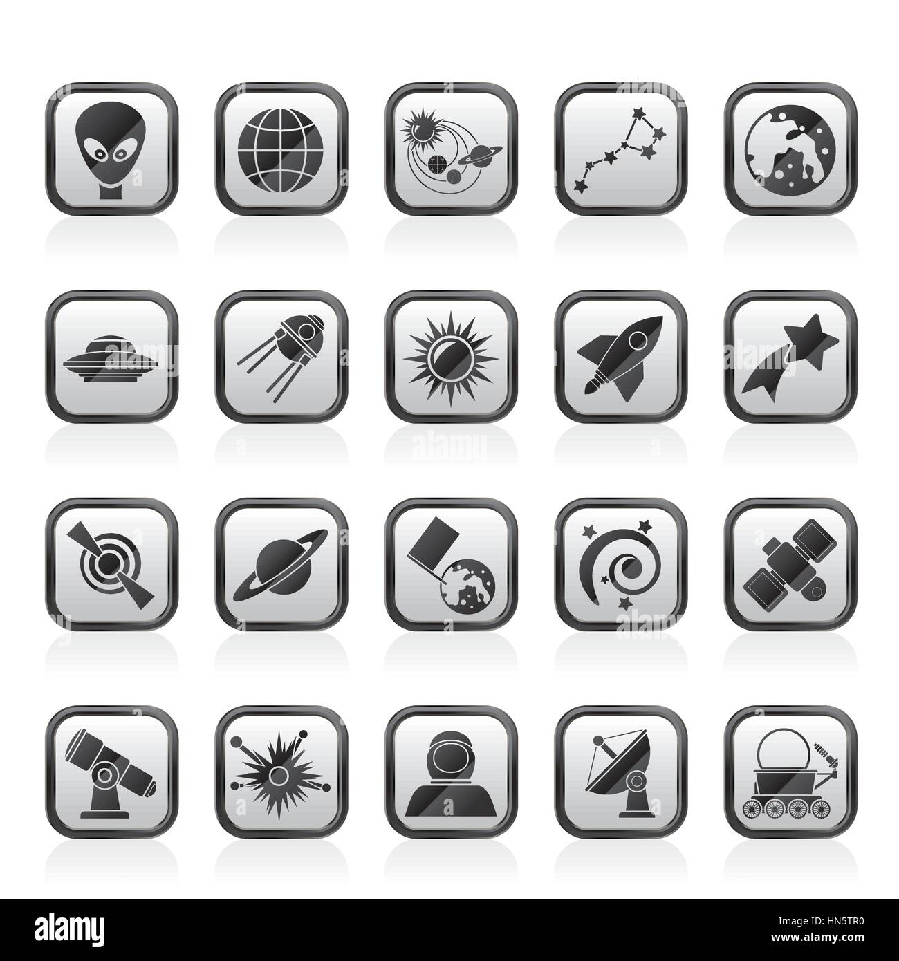 astronomy and space icons Stock Vector Image & Art - Alamy