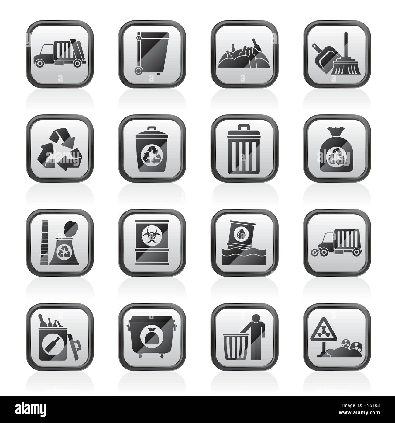 Garbage bin brush Stock Vector Images - Alamy