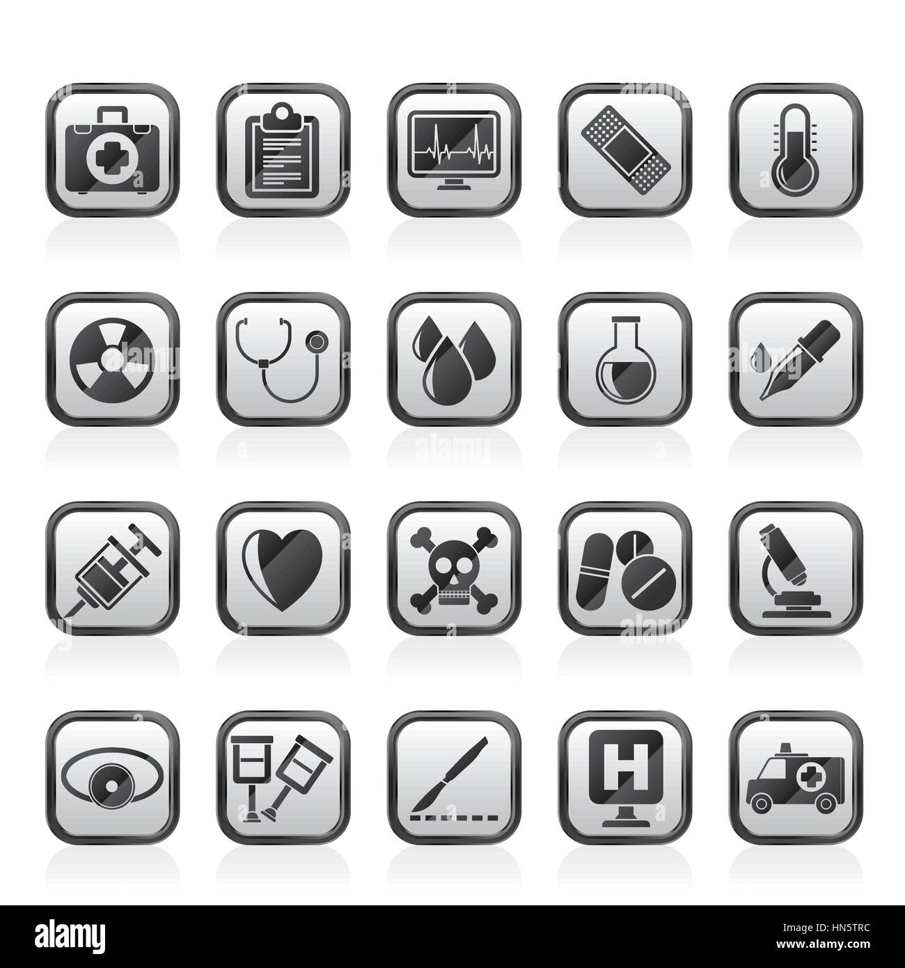 medical tools and health care equipment icons Stock Vector Image & Art ...