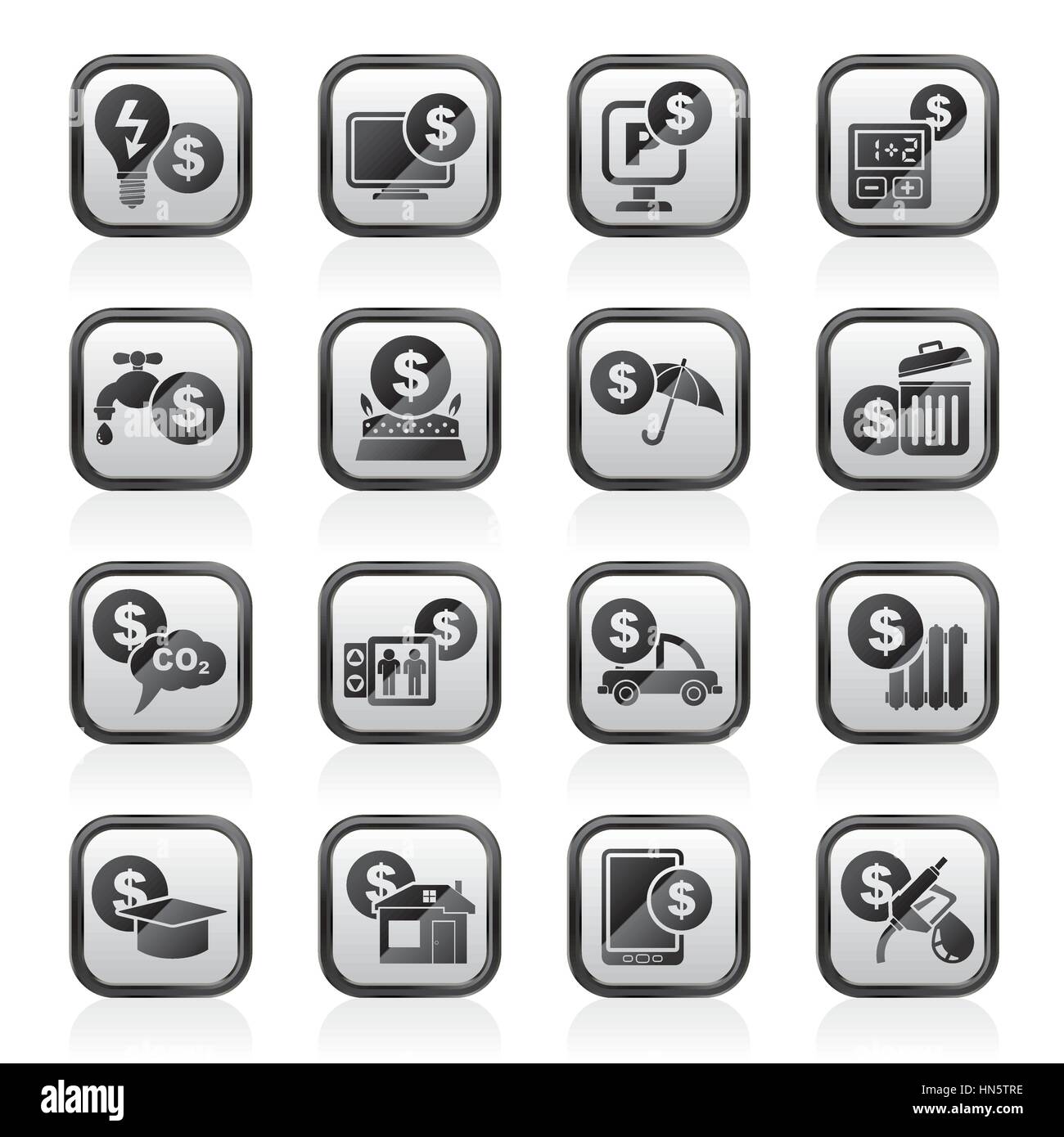 payment of bills icons Stock Vector Image & Art - Alamy