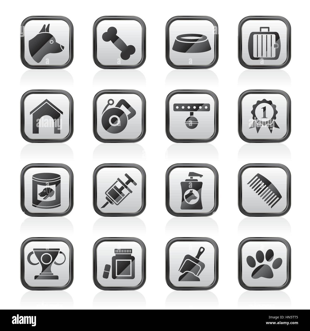 Dog and Cynology object icons Stock Vector Image & Art - Alamy