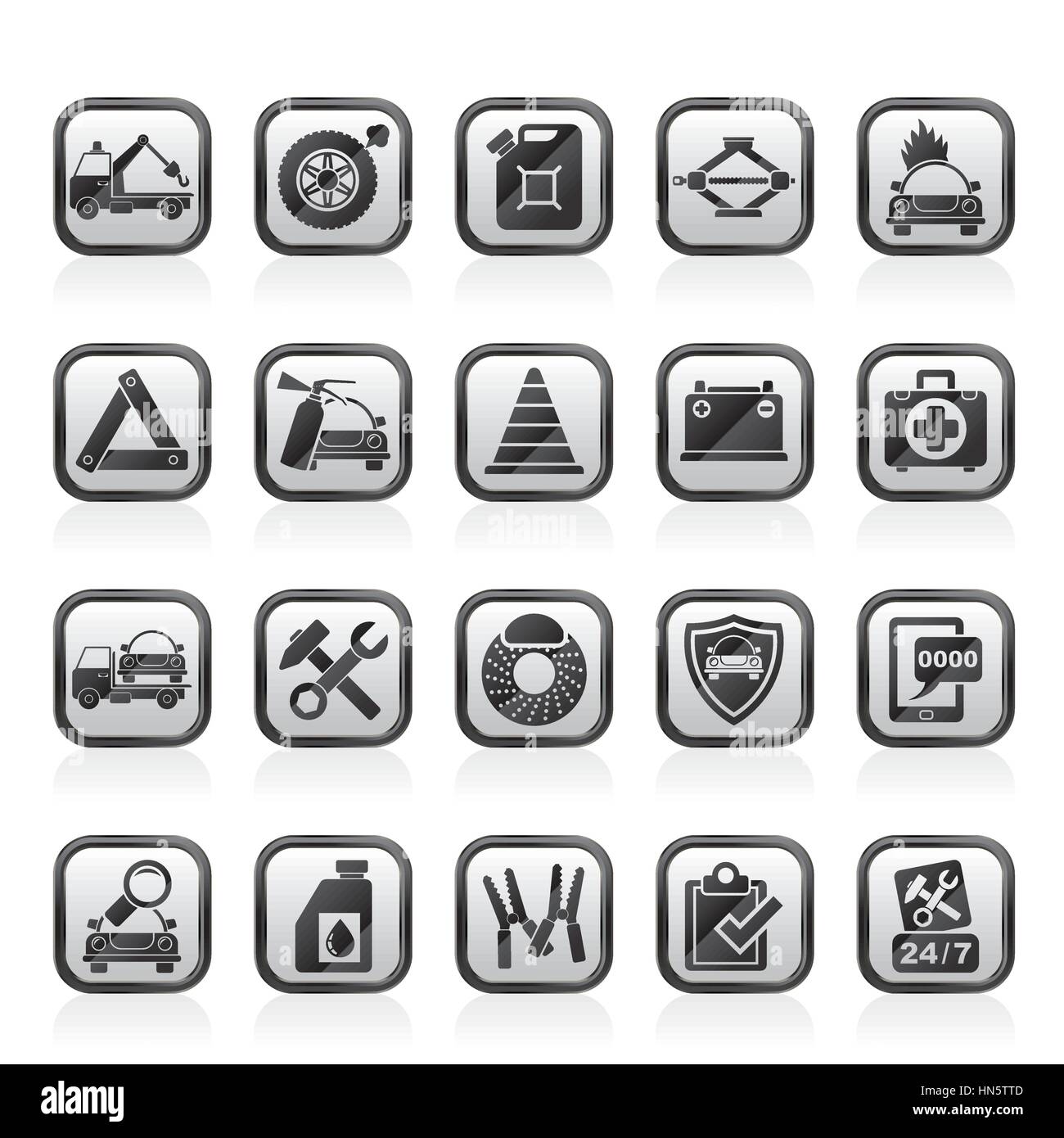 Roadside Assistance and tow icons Stock Vector Image & Art - Alamy