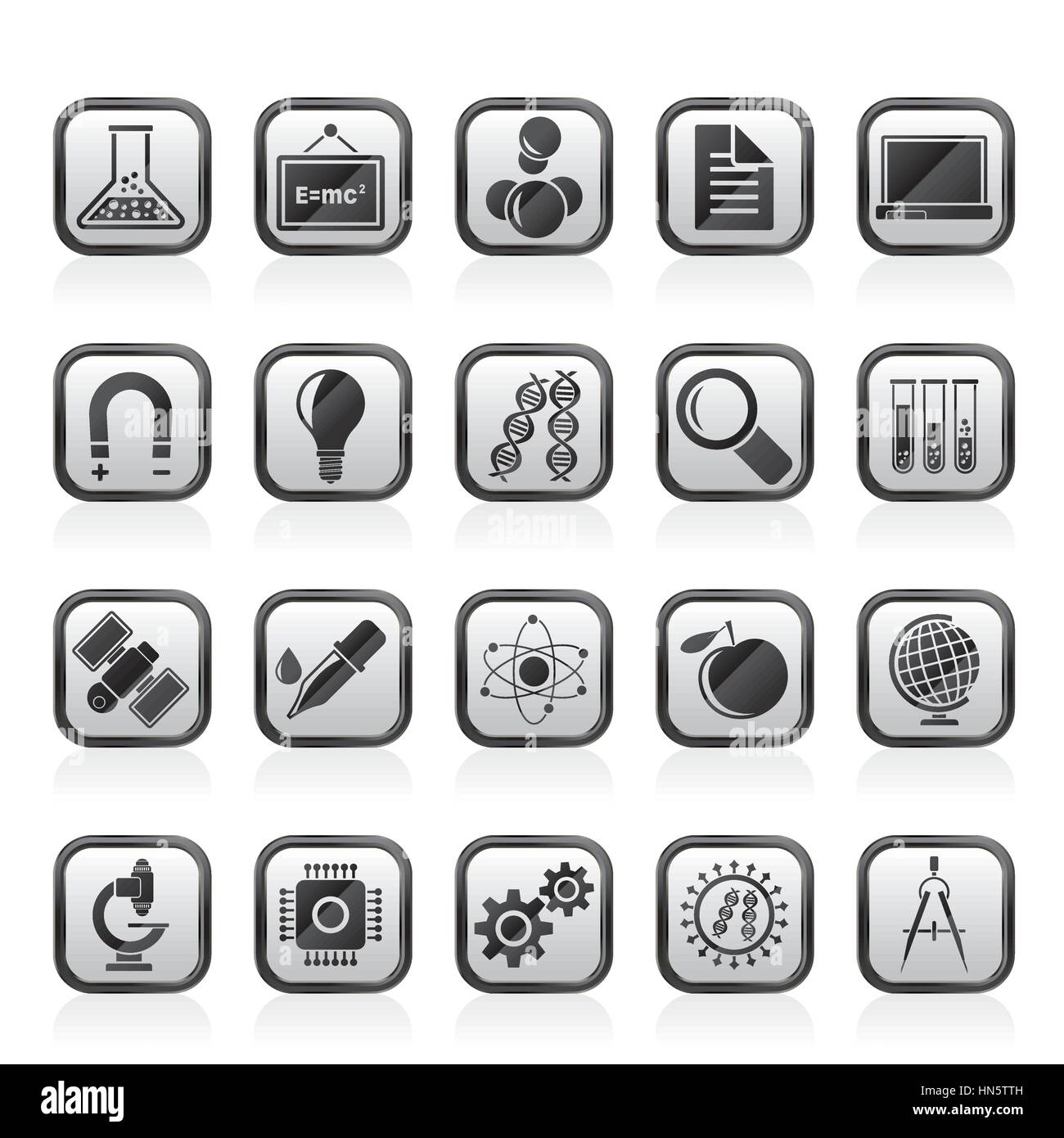 Science, Research and Education Icons Stock Vector Image & Art - Alamy