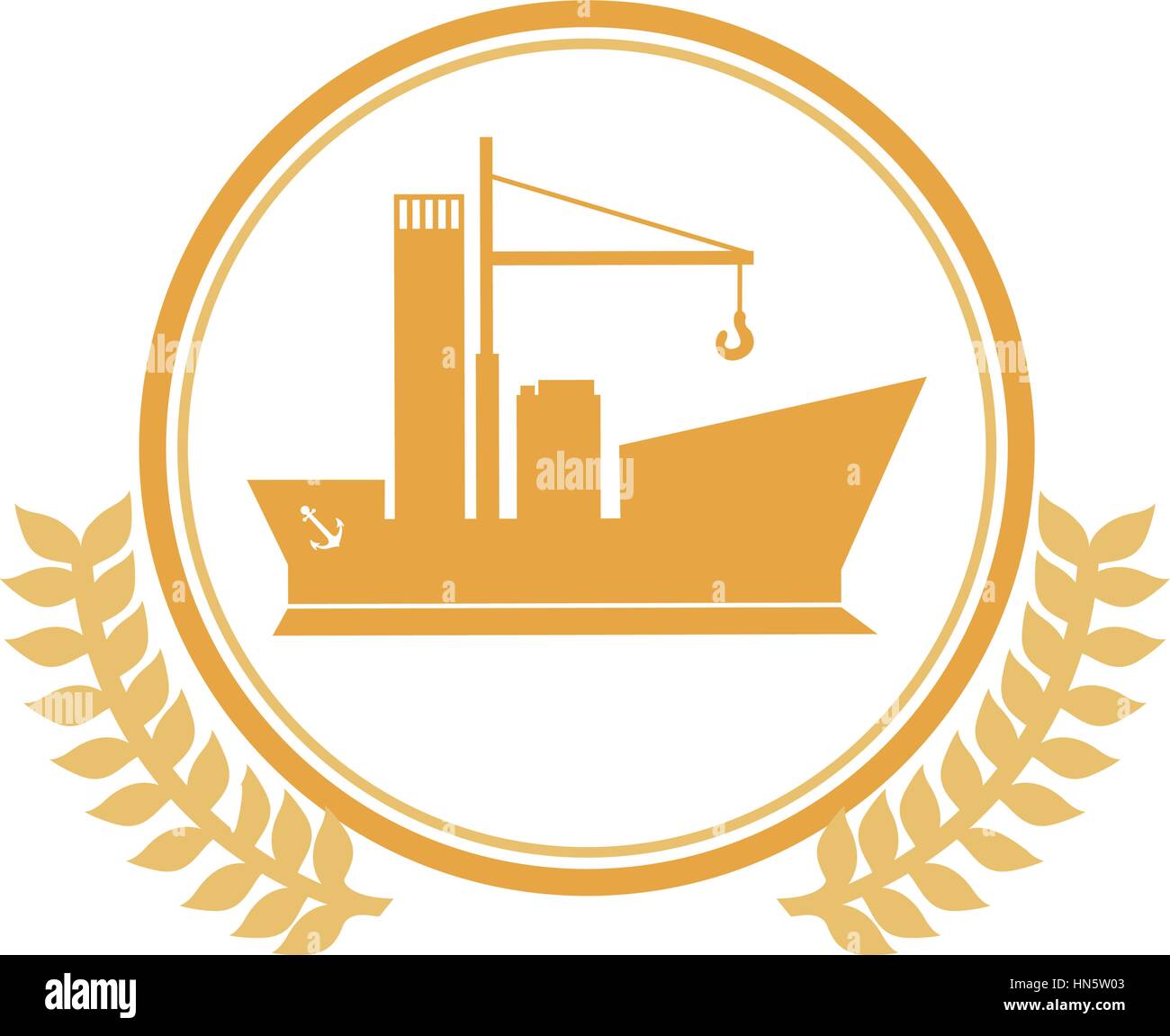 symbol orange ship icon, vector illustration design Stock Vector Image ...