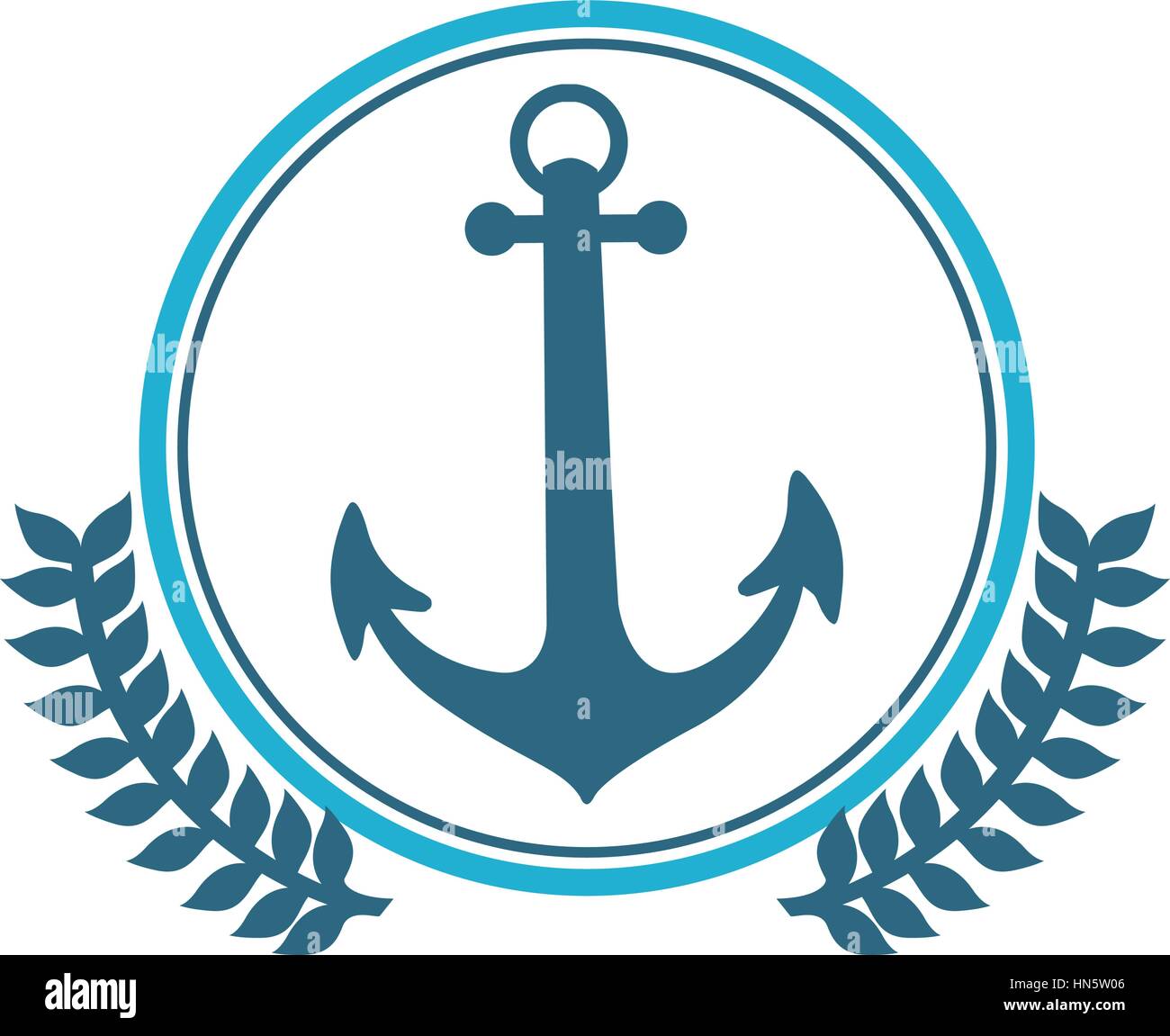 symbol blue anchor icon image, vector illustration Stock Vector Image ...