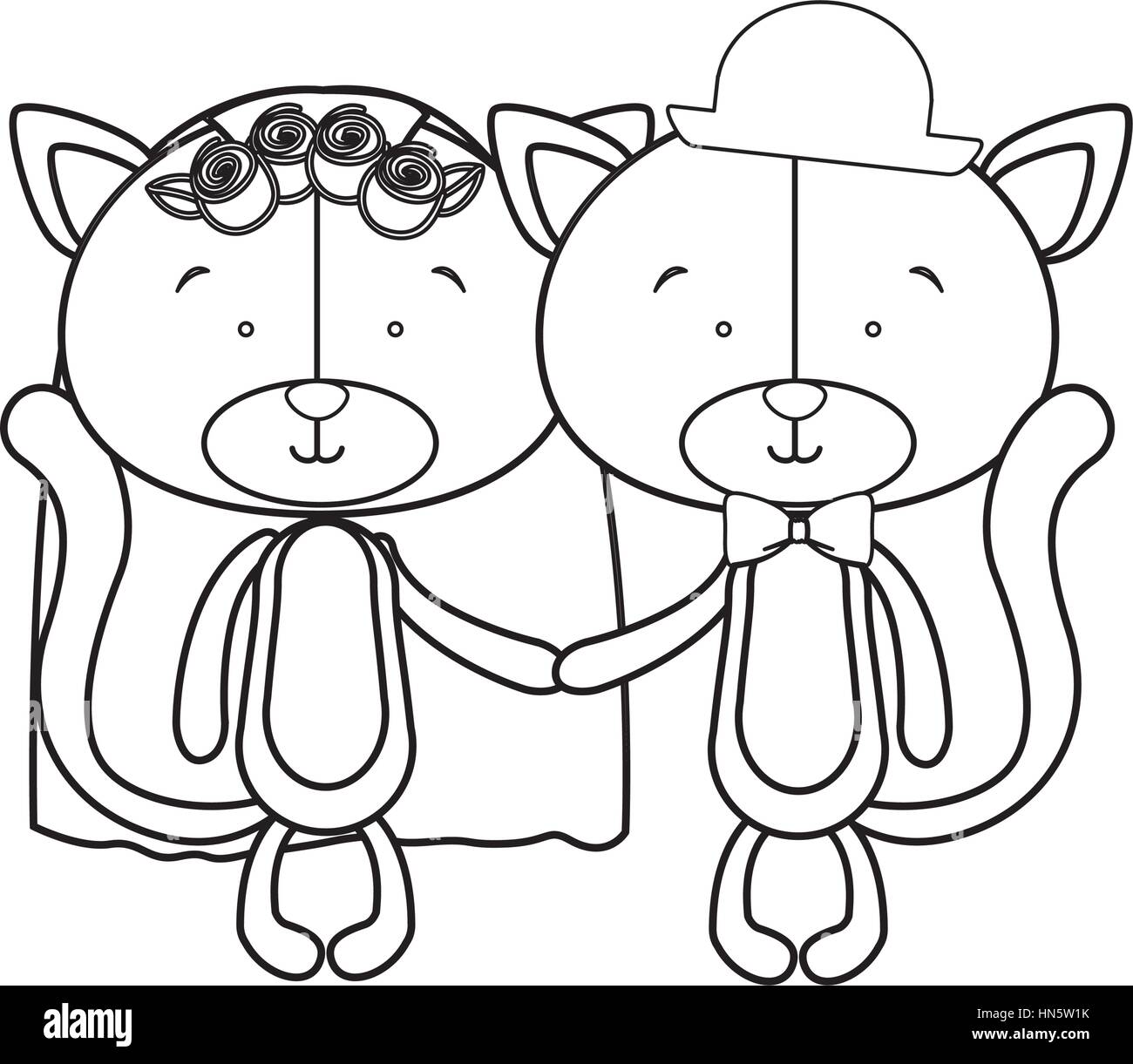 cats married icon image, vector illustration design Stock Vector Image ...