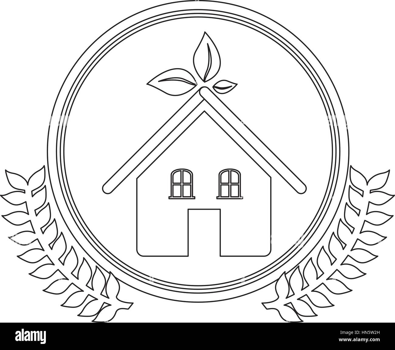 Symbol home care environment Black and White Stock Photos & Images - Alamy