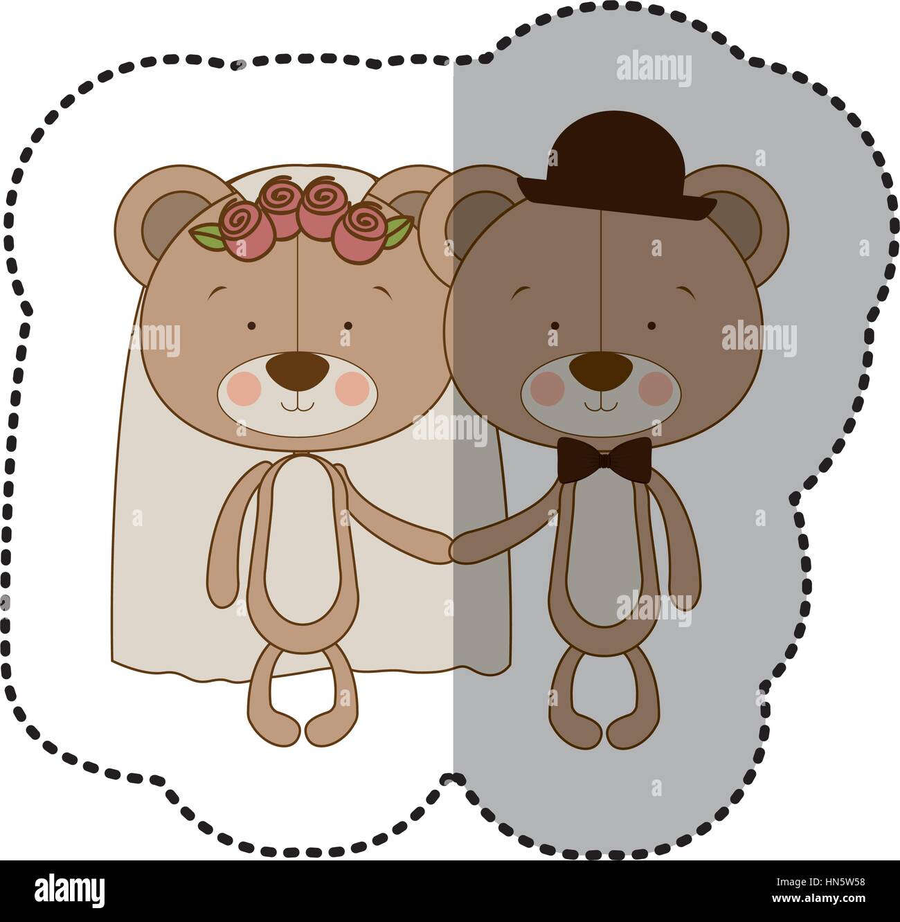 bears married icon image, vector illustration design Stock Vector Image ...