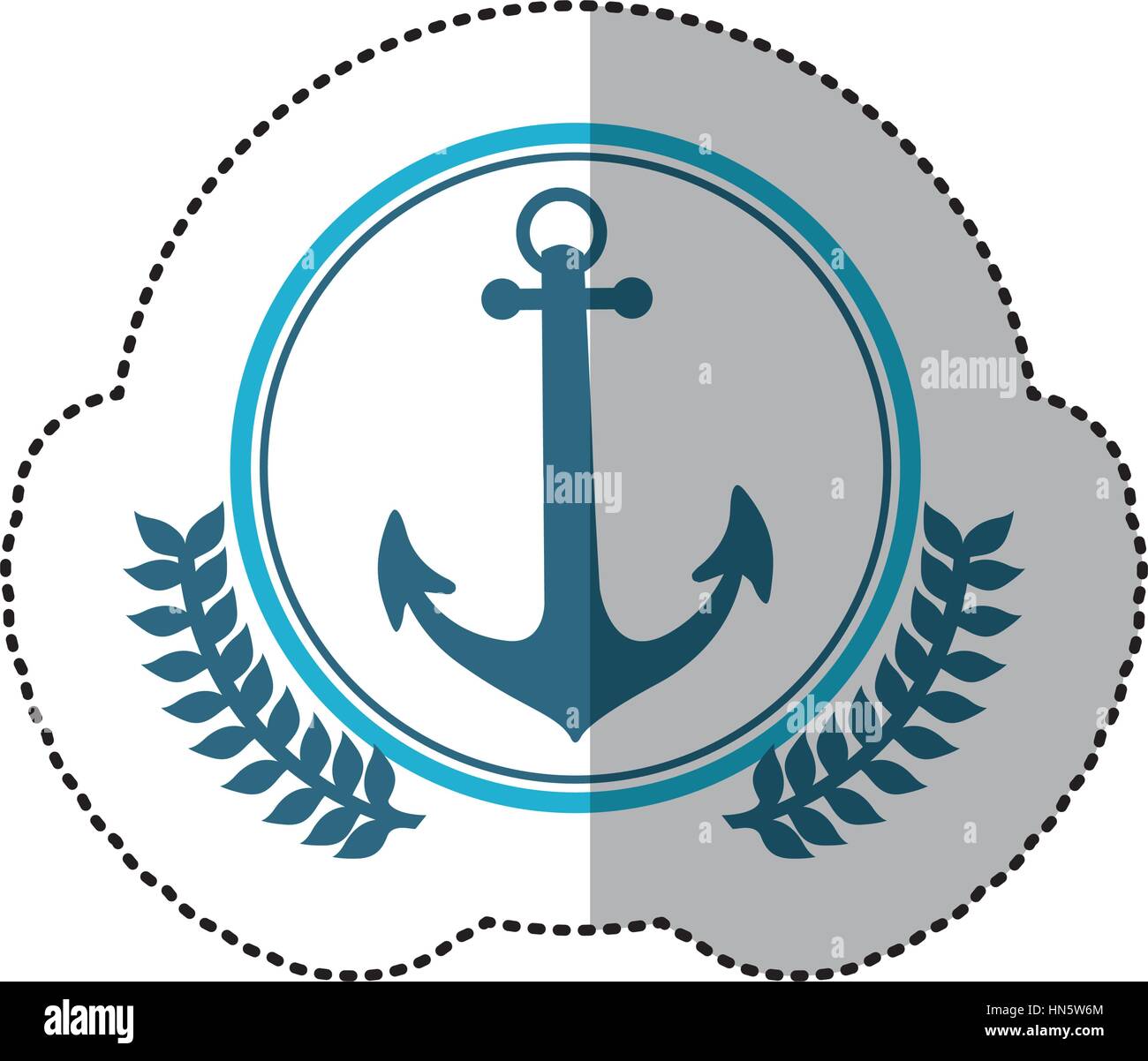 symbol blue anchor icon image, vector illustration Stock Vector Image ...
