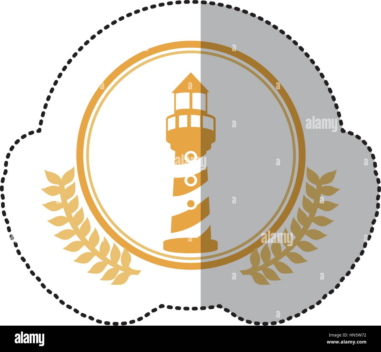 symbol orange lighthouse icon image, vector illustration Stock Vector ...
