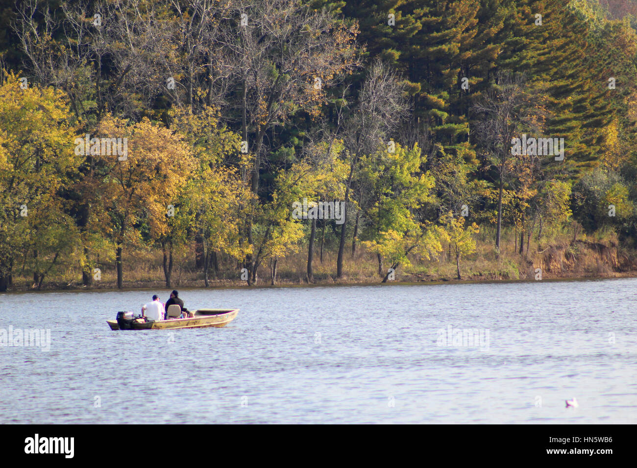 Fall Trees along the Iowa River Stock Photo - Alamy