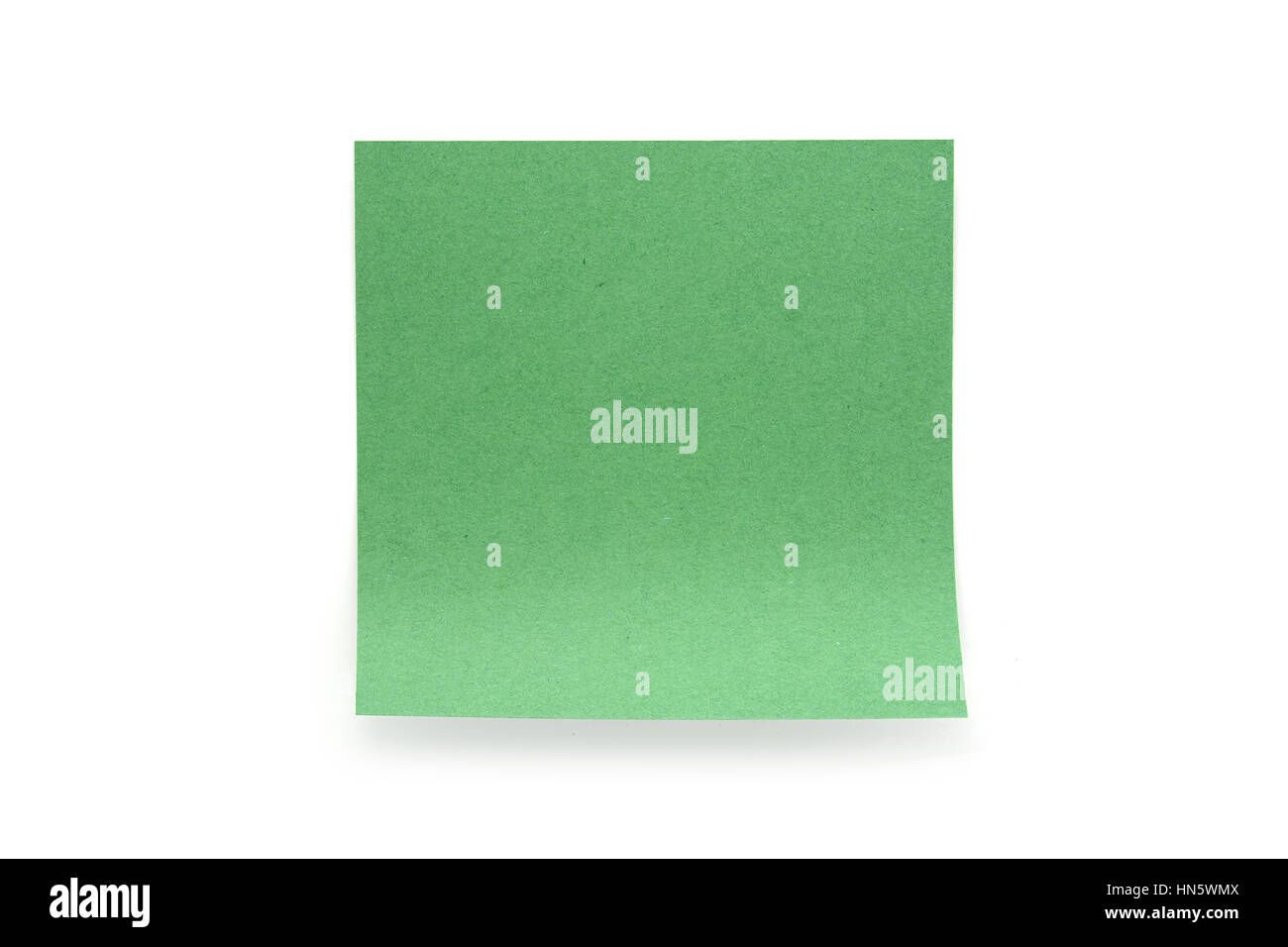 Dark green paper stick note with shadow on white background Stock Photo ...