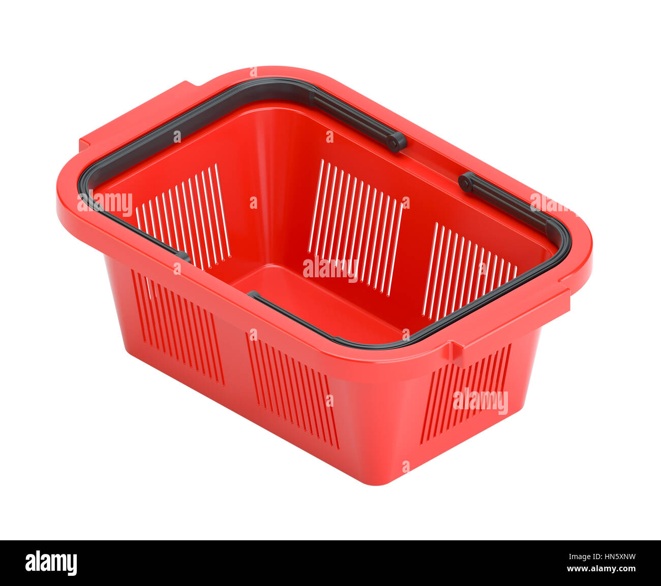 Red shopping basket Stock Photo - Alamy