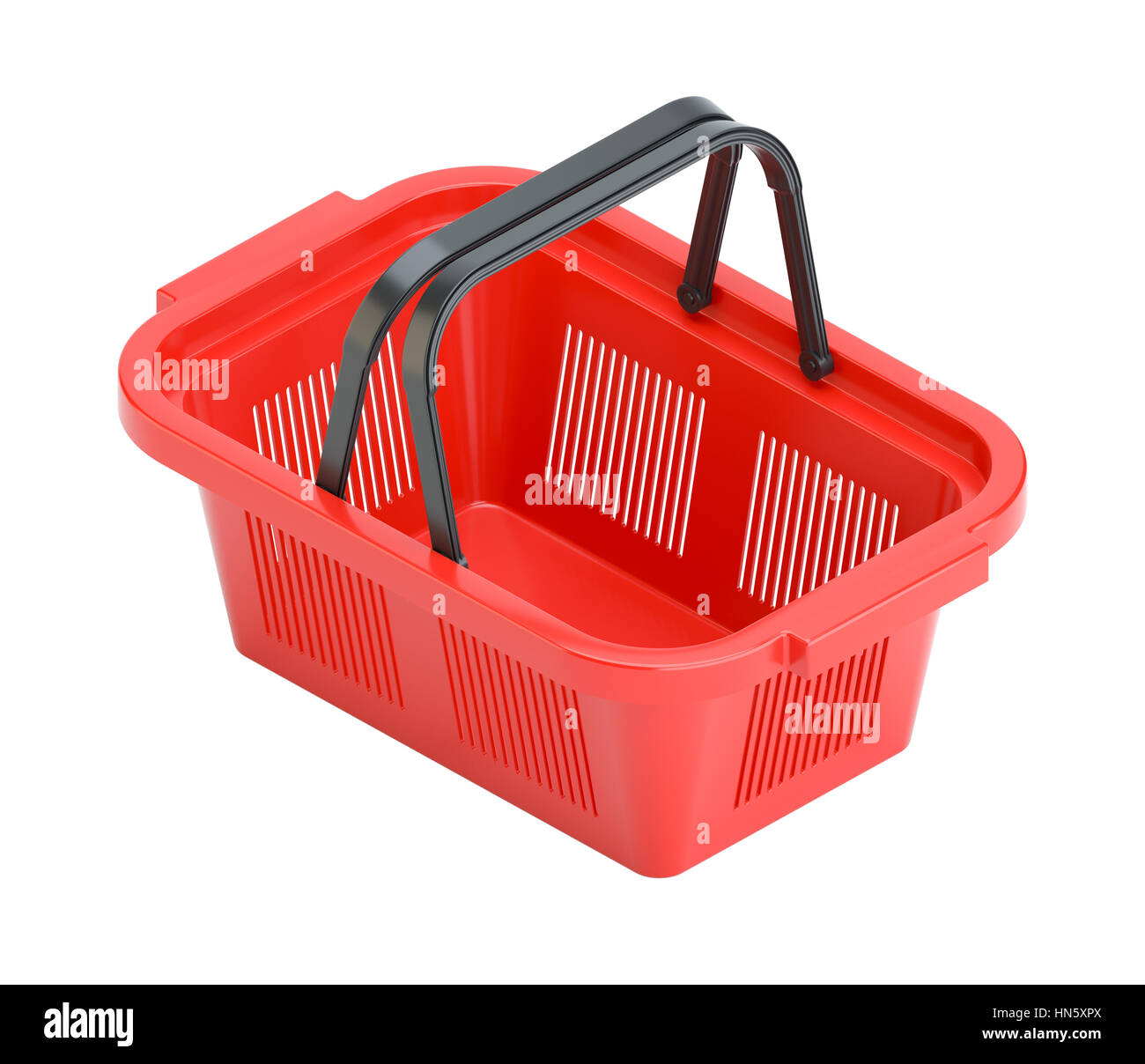 Red shopping basket Stock Photo - Alamy