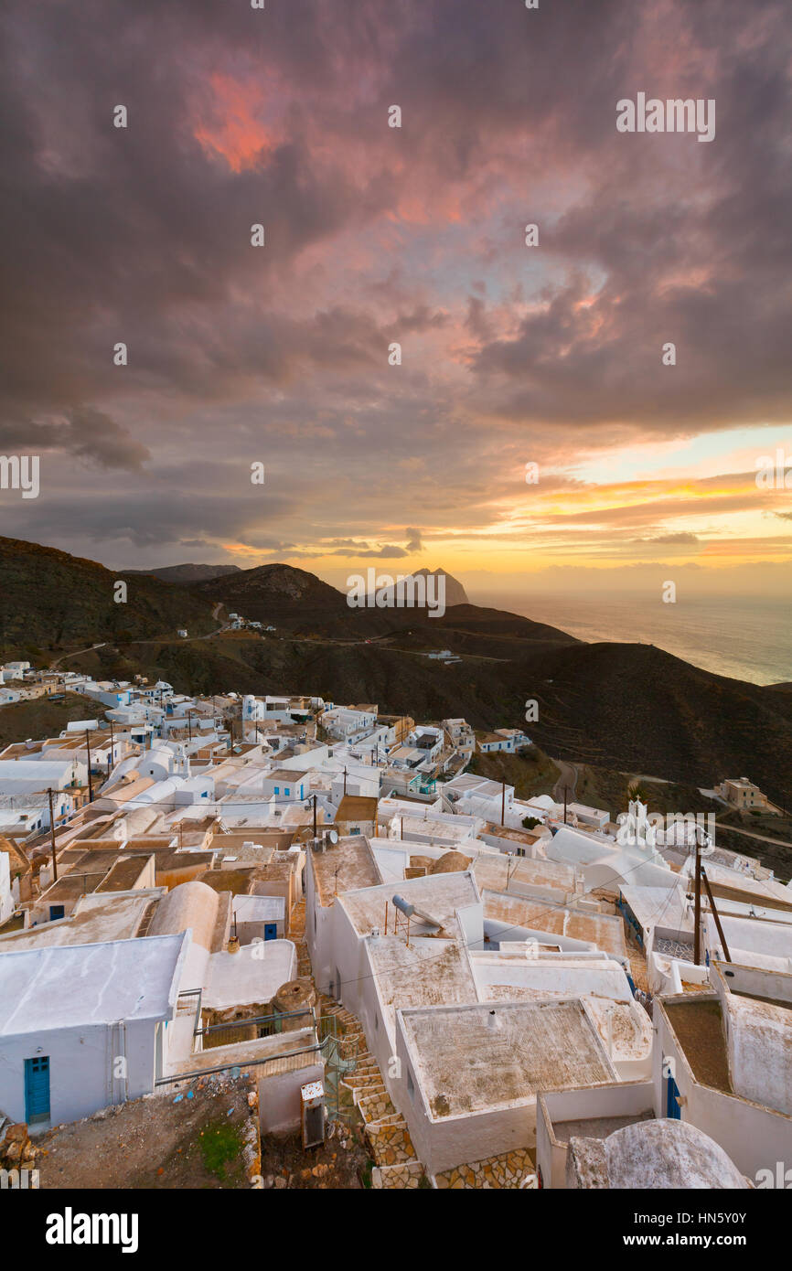 View of Chora village on Anafi island in Greece Stock Photo - Alamy