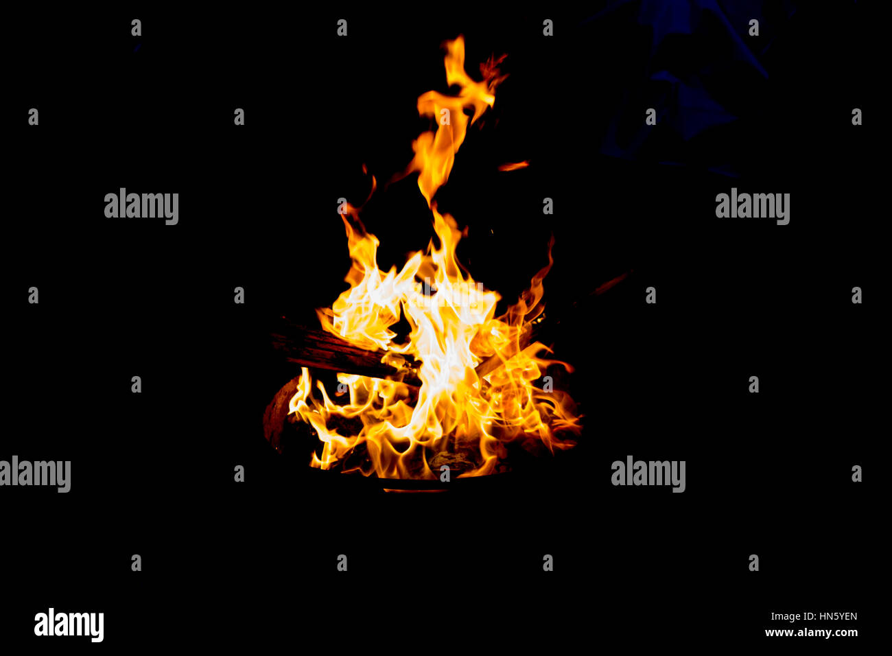 Fire flames on black background, hellfire Stock Photo - Alamy