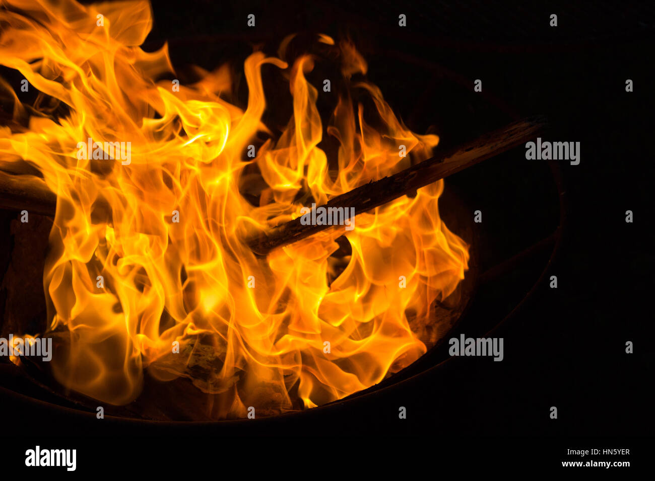 Fire flames on black background, hellfire Stock Photo - Alamy