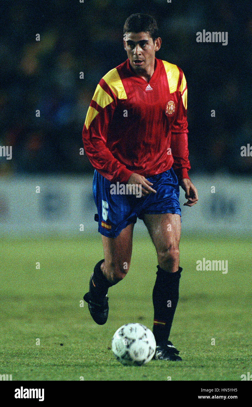 FERNANDO HIERRO SPAIN & REAL MADRID FC 16 May 1993 Stock Photo - Alamy