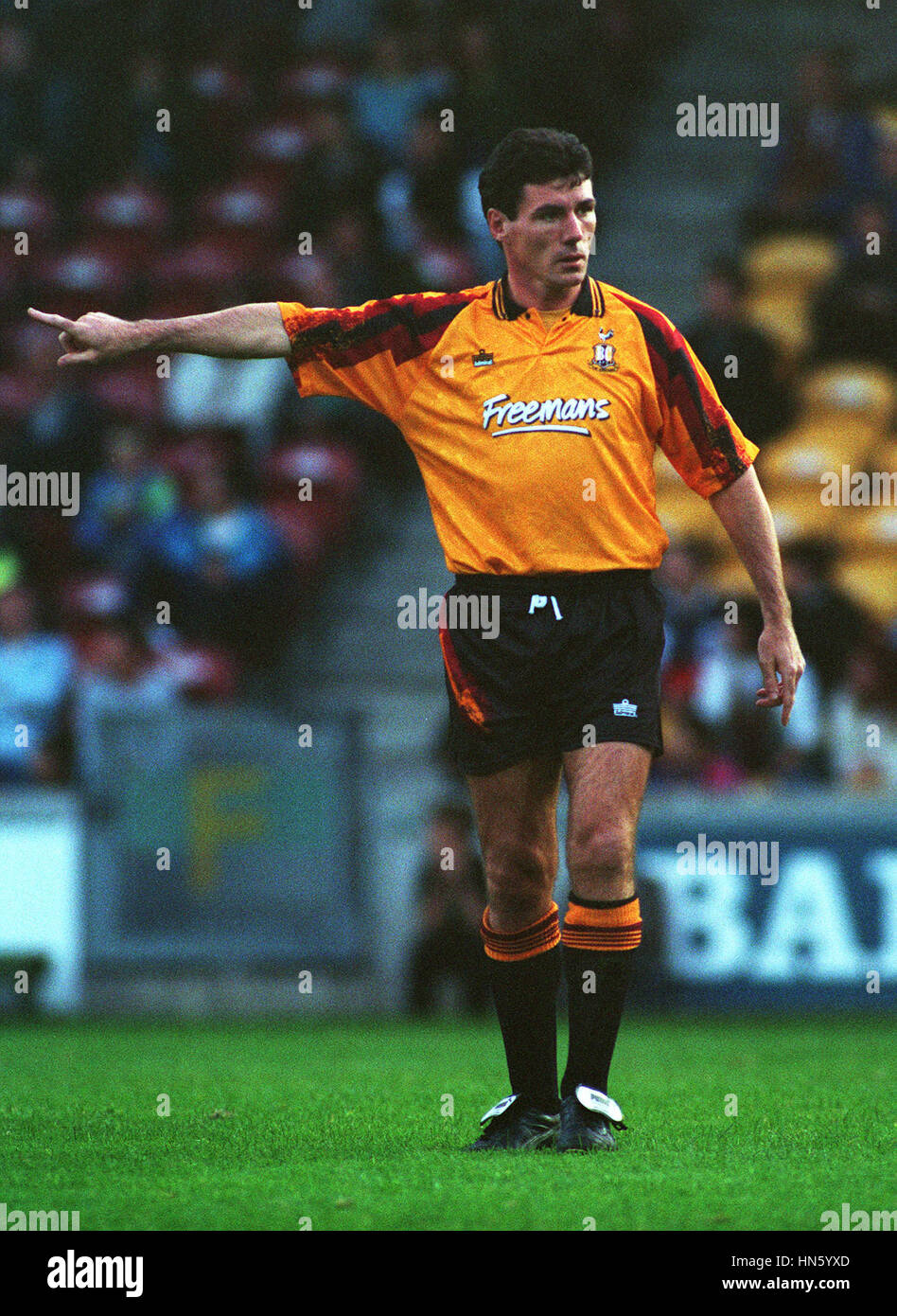 FRANK STAPLETON PLAYER-MANAGER BRADFORD CITY 18 August 1993 Stock Photo ...